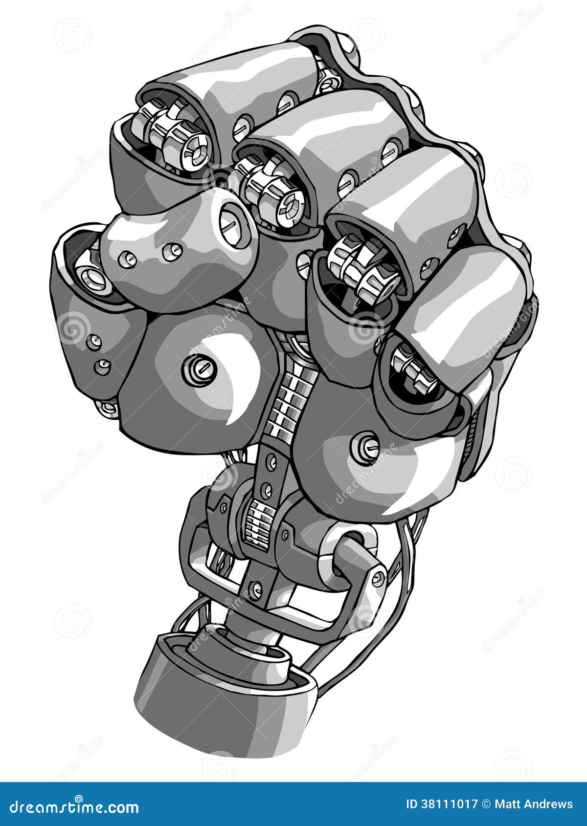 Robot Fist 3d Rendering, Isolated Illustration | CartoonDealer.com ...