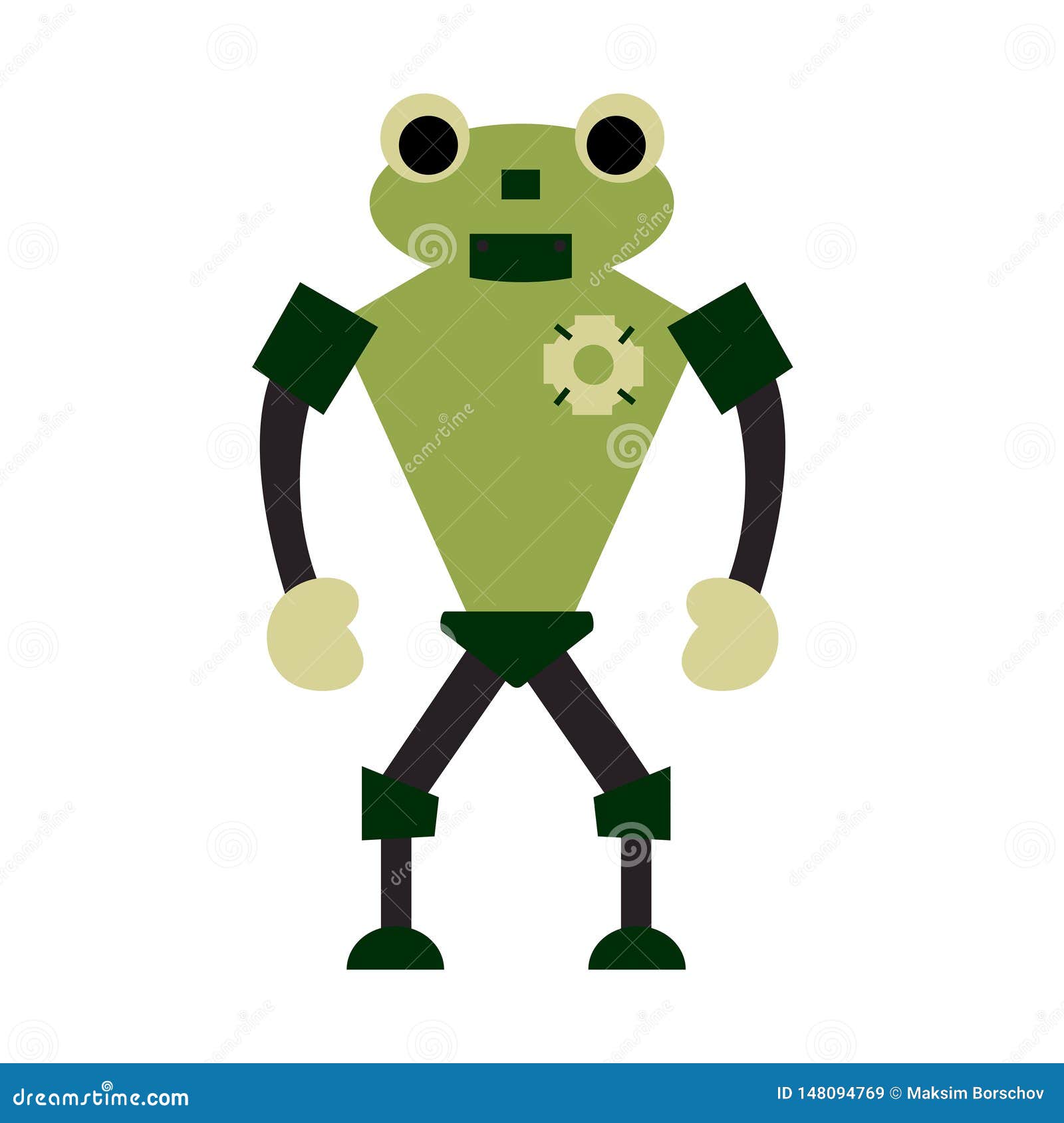 Robot Flat Character. Isolated Stock Vector Illustration Stock Vector ...