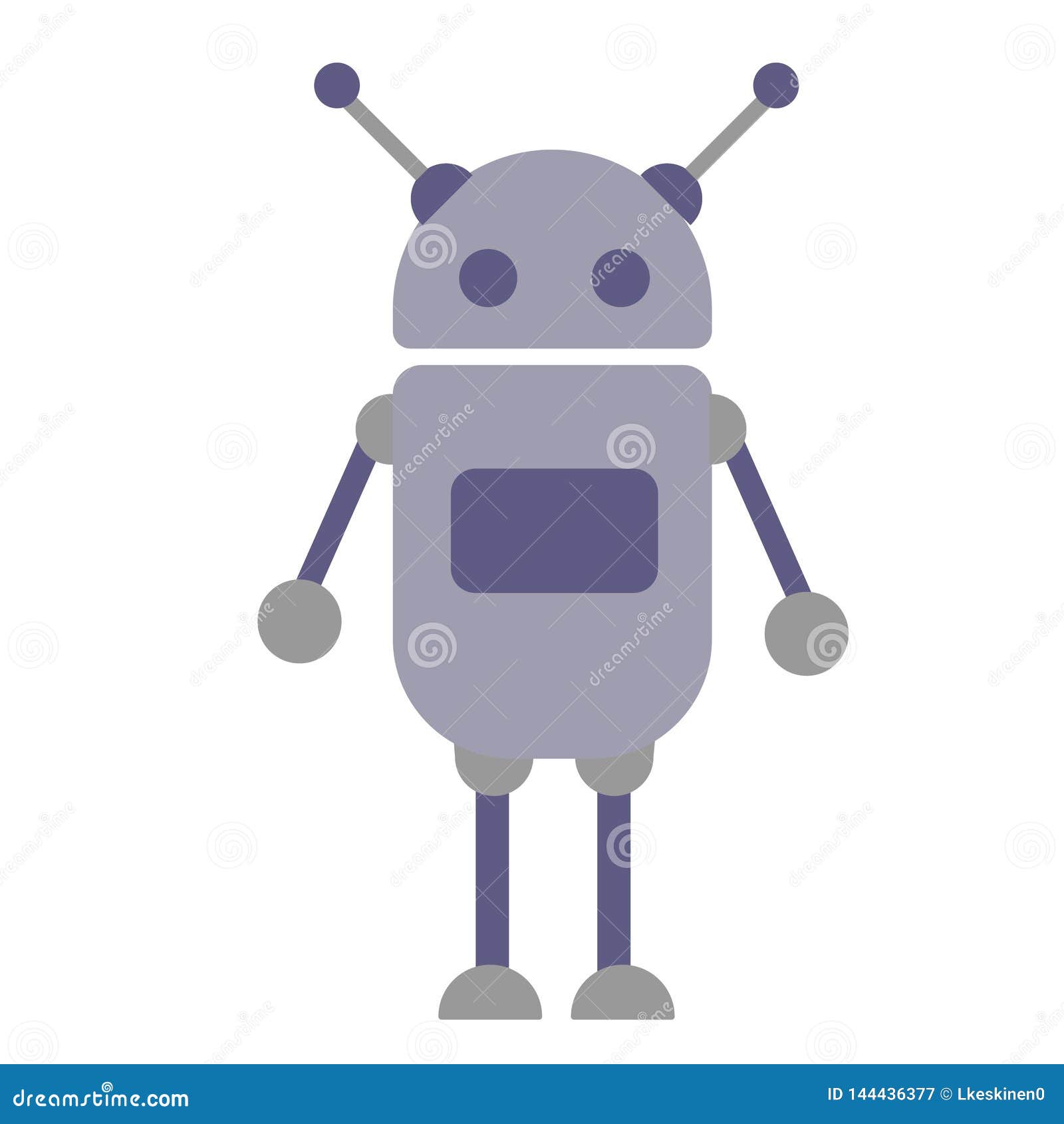 Robot flat illustration stock vector. Illustration of futuristic ...