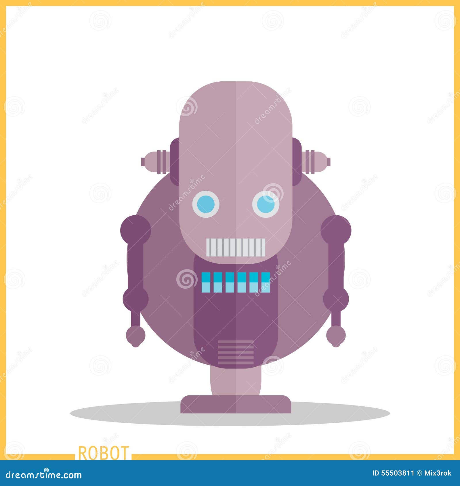 Robot stock vector. Illustration of style, technology - 55503811