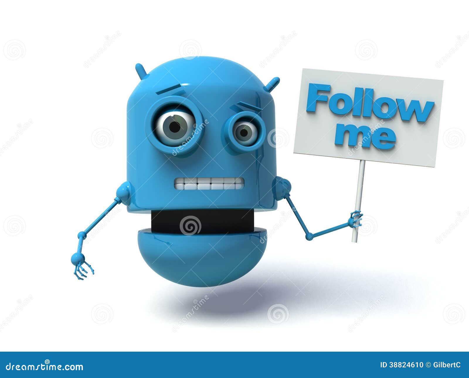 Robot follow me stock illustration. Illustration of board - 38824610