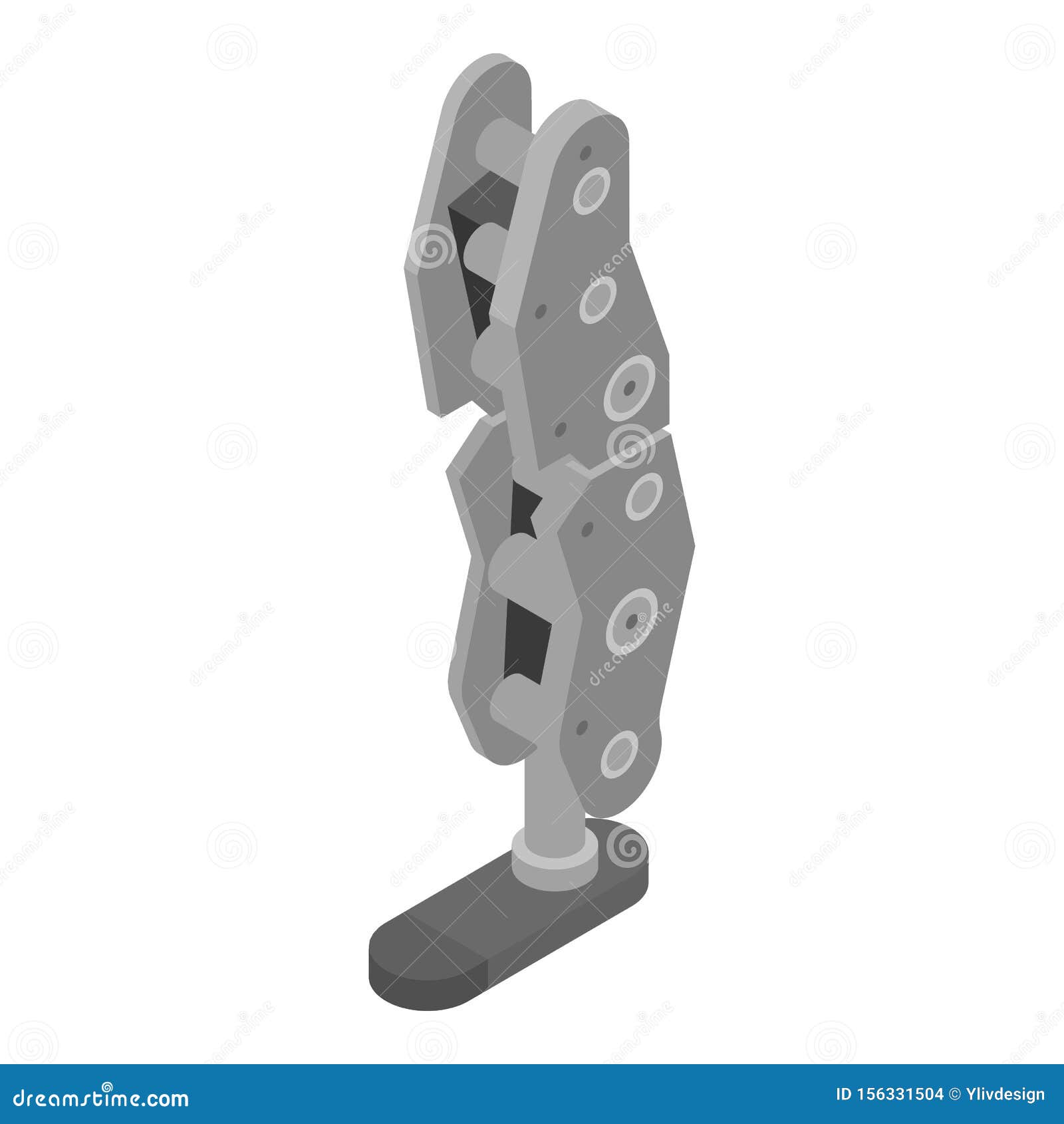 Robot Foot Limb Icon, Isometric Style Stock Vector - Illustration of ...