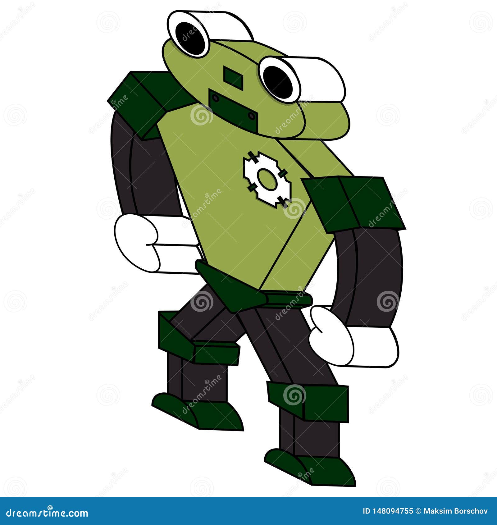 Robot Frog Isometric. Isolated Stock Vector Illustration Stock Vector ...