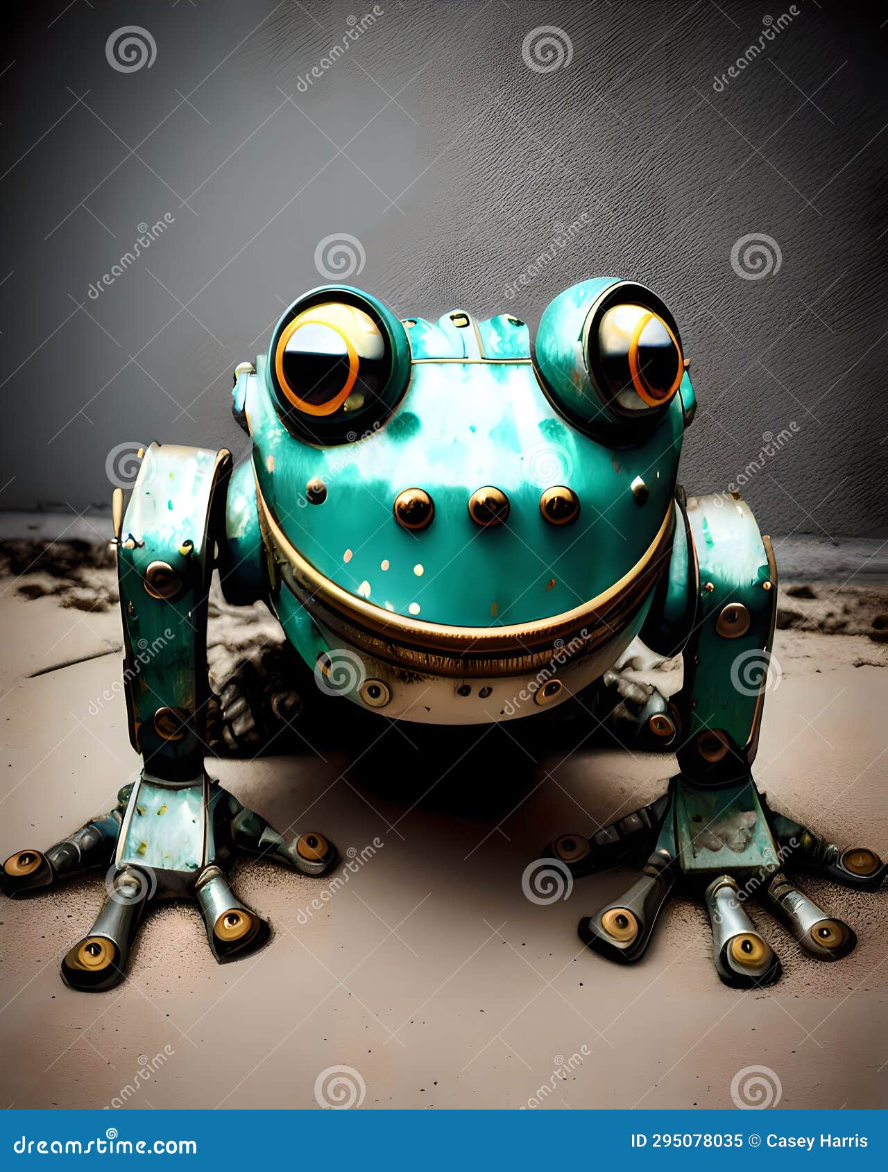 Robot frog stock illustration. Illustration of black - 295078035
