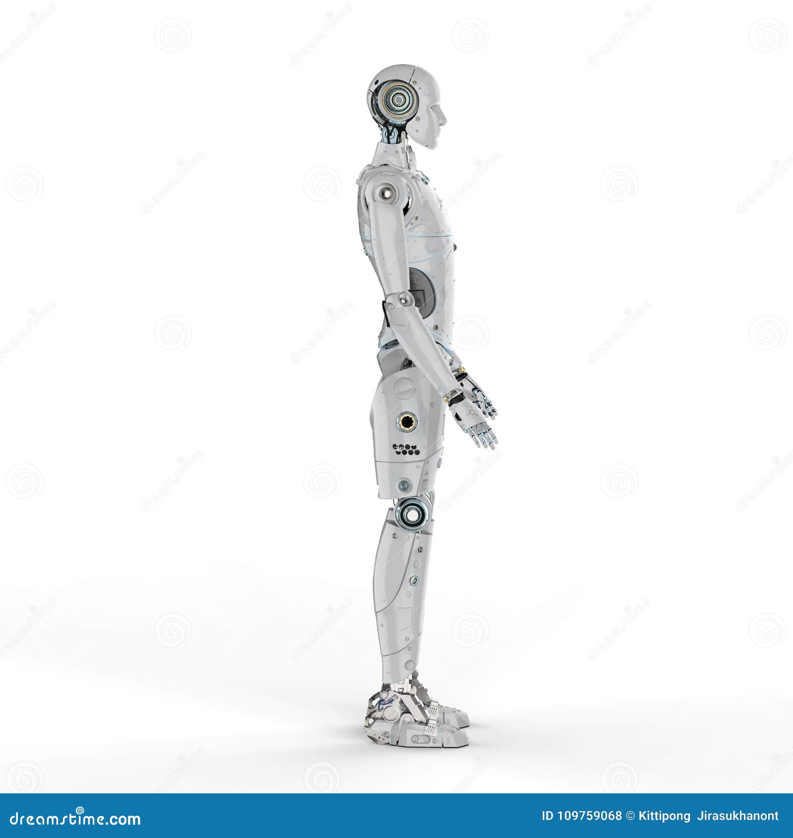 Robot full body stock illustration. Illustration of android - 109759068