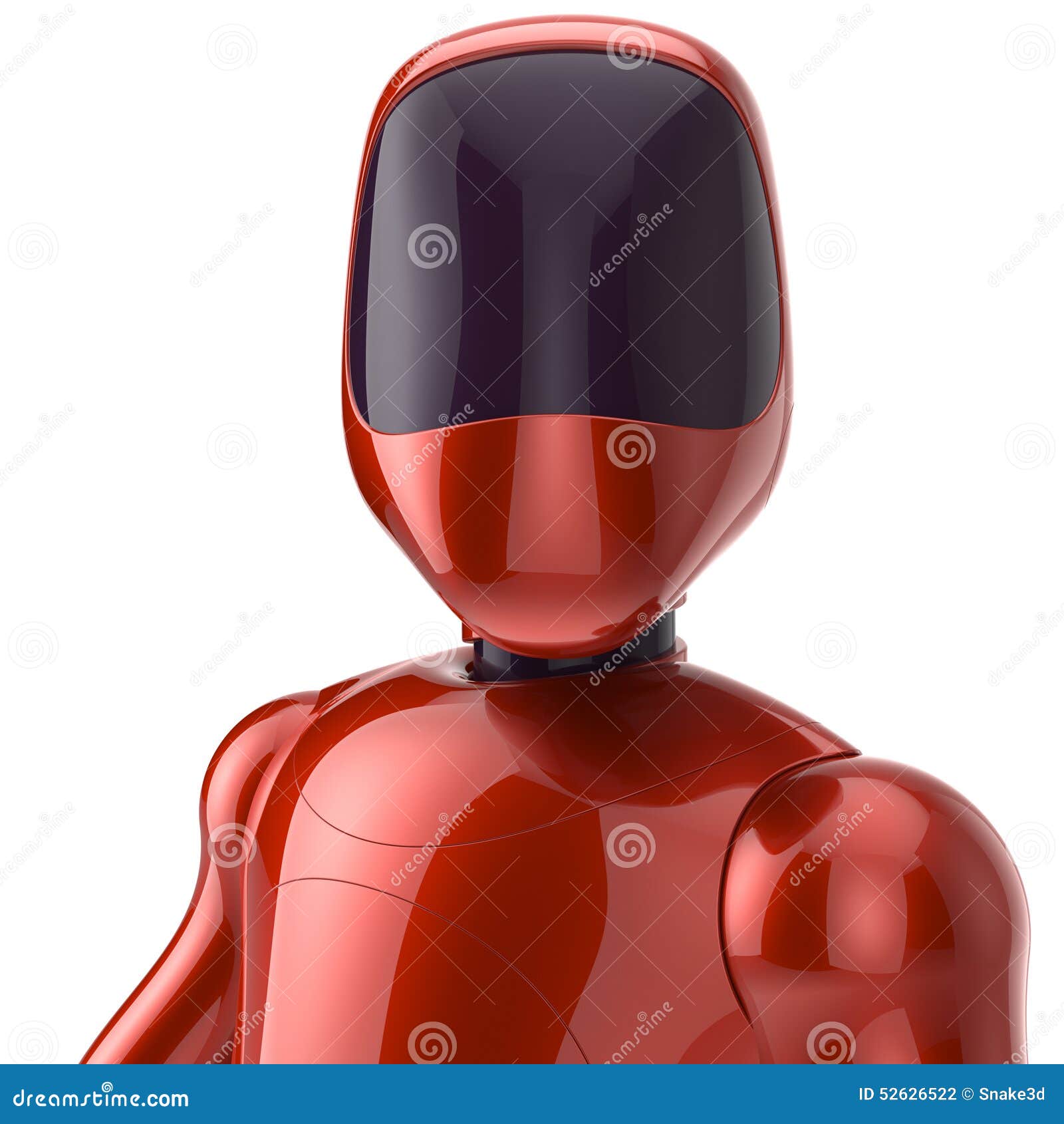Robot Futuristic Red Cyborg Concept Stock Illustration - Illustration ...