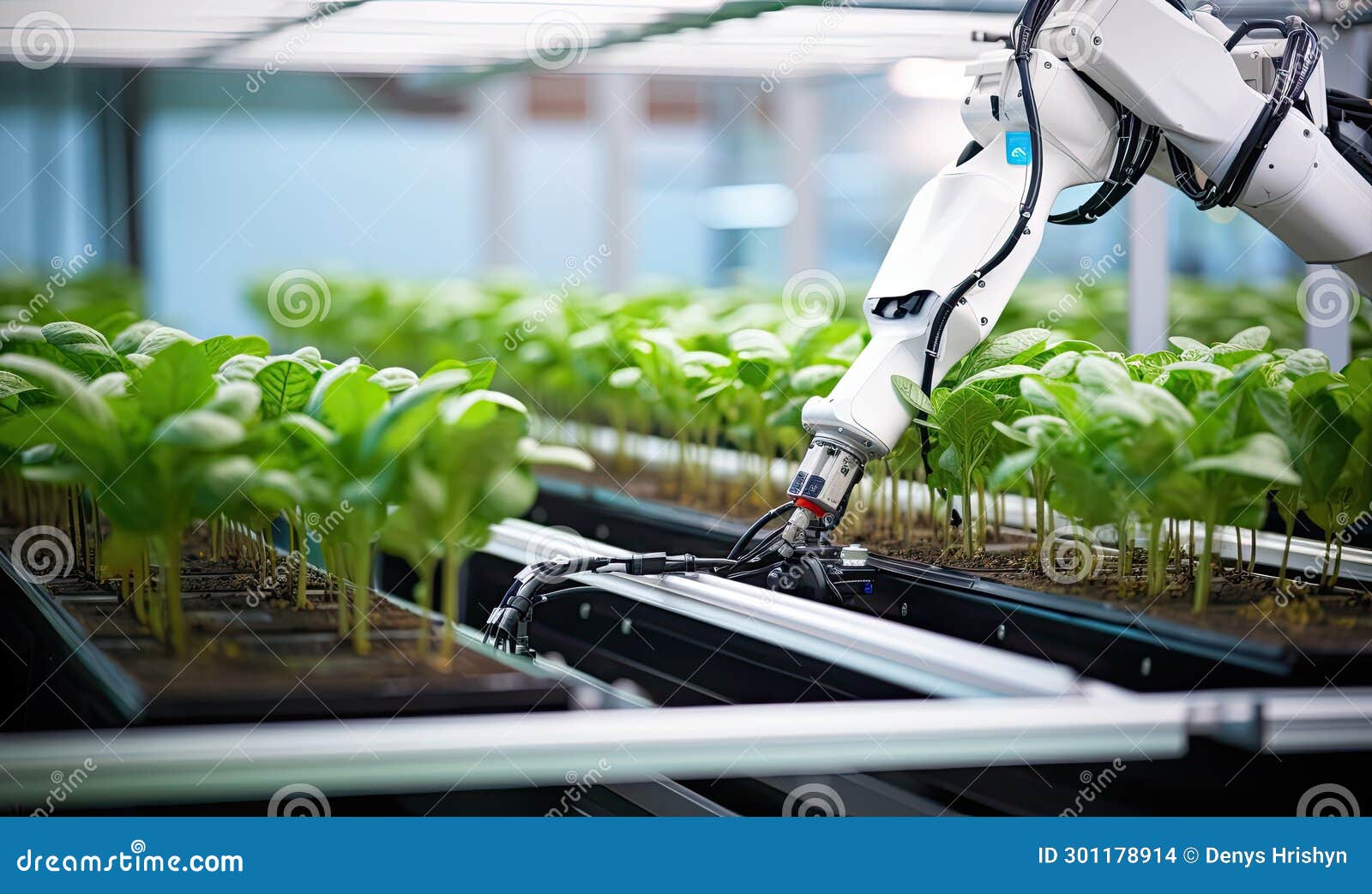 A Robot Gazing at Nature S Greenery Stock Illustration - Illustration ...