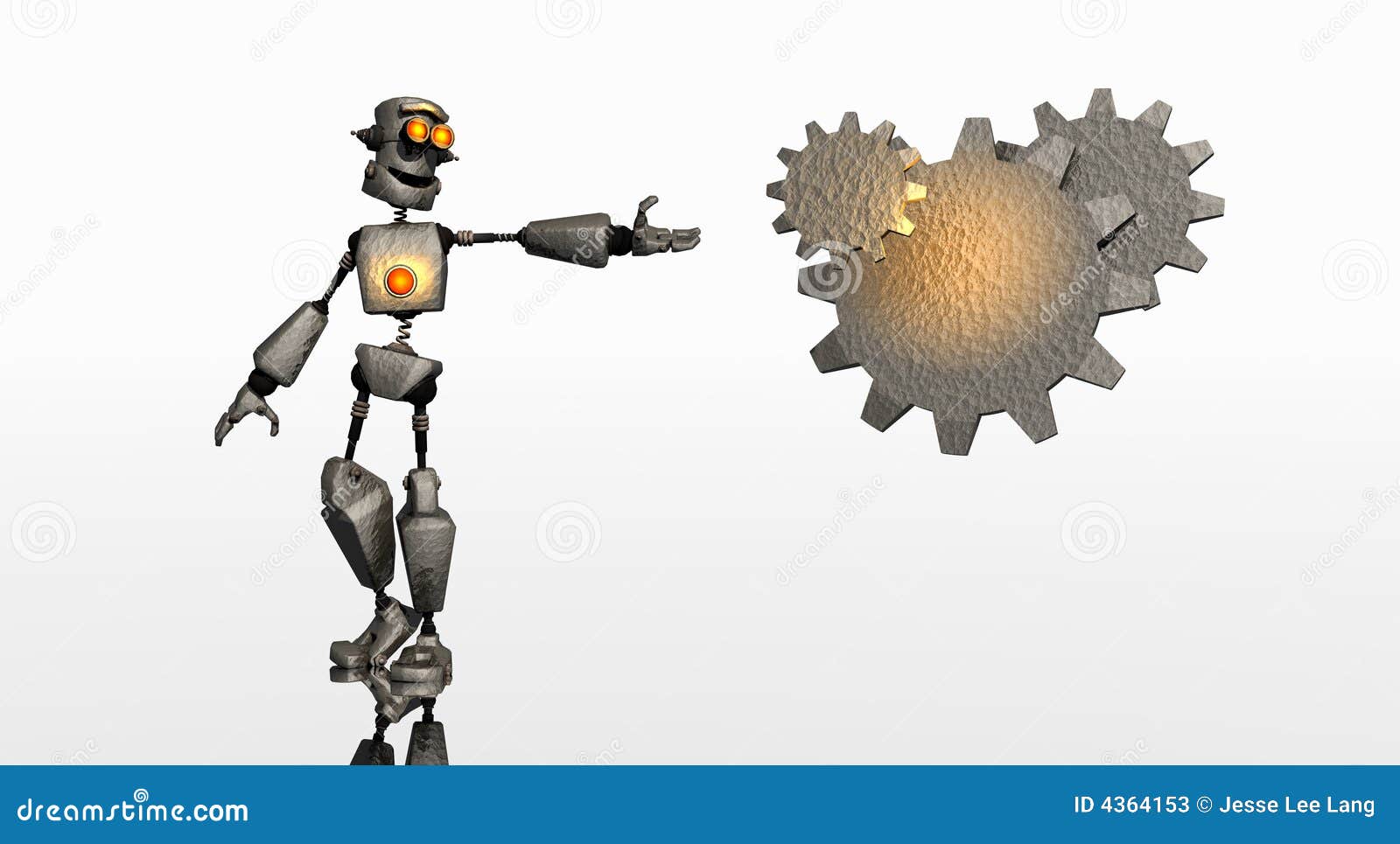 Robot With Gears Picture. Image: 4364153