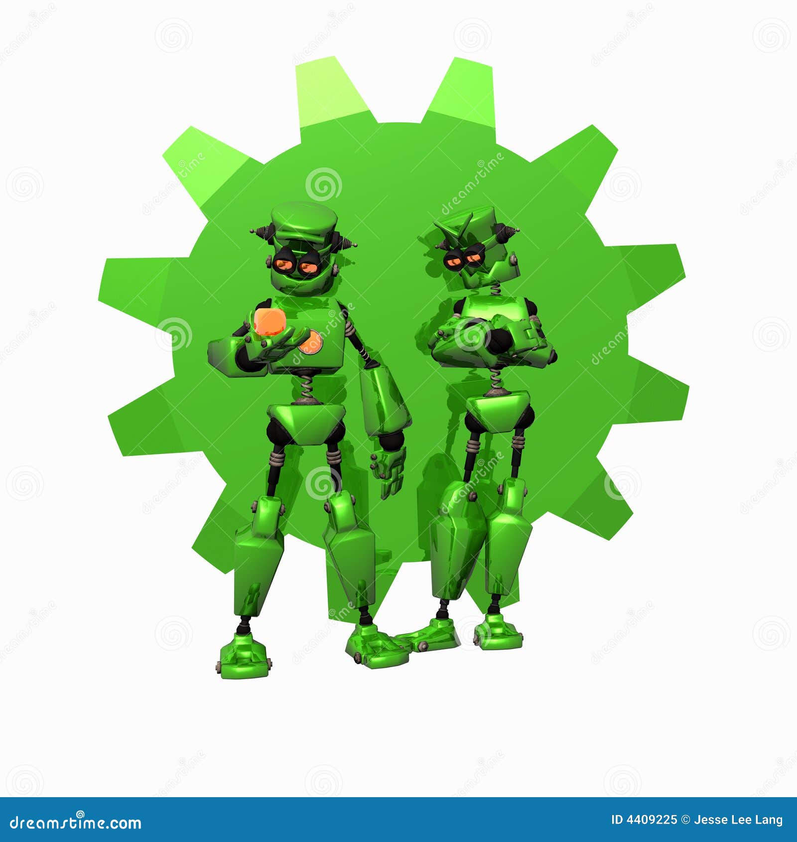 Robot With Gears Picture. Image: 4409225