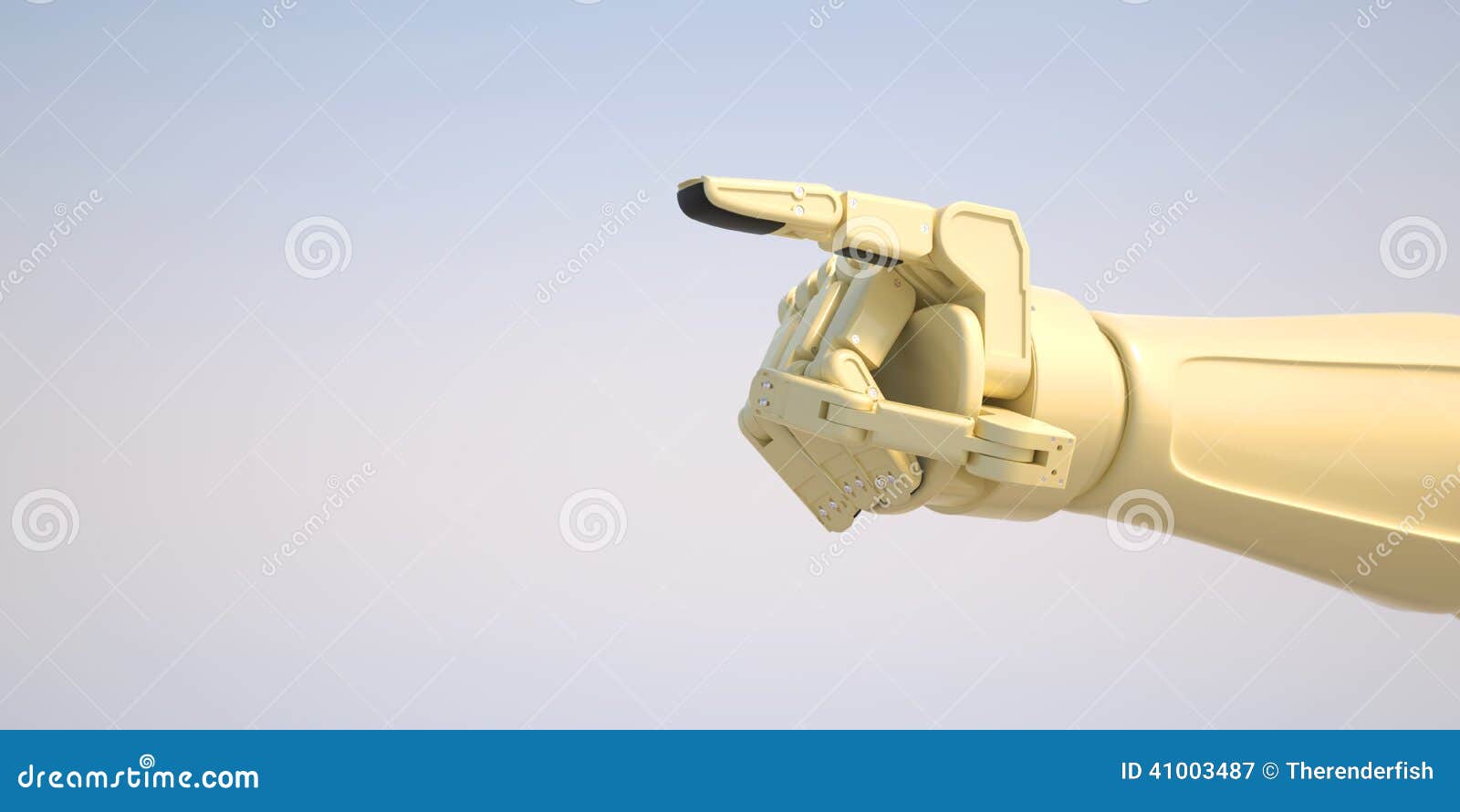 Robot Giving Command with His Index Finger Stock Image - Image of ...