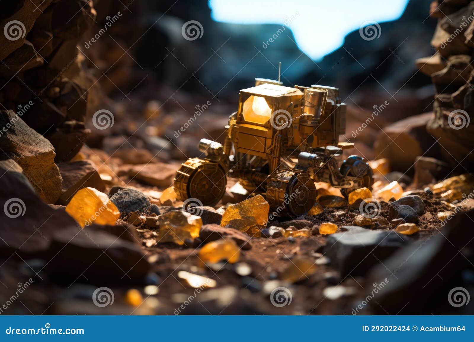 Robot in Gold Mining Industry Stock Photo - Image of trade, robot ...