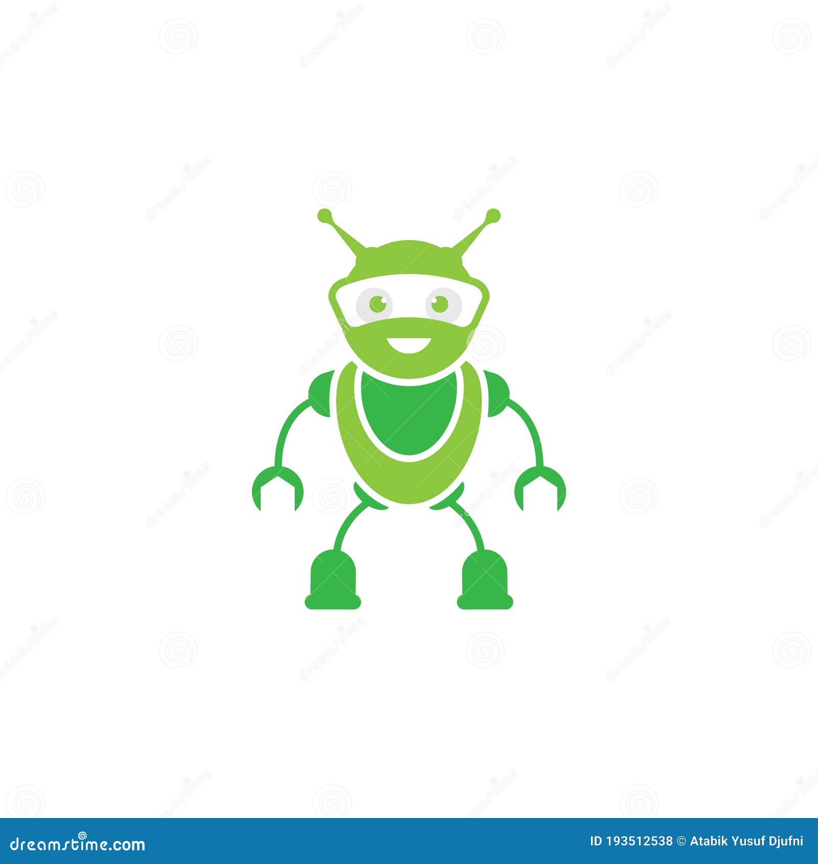 Robot Green Logo Vector Icon Illustration Stock Vector - Illustration ...