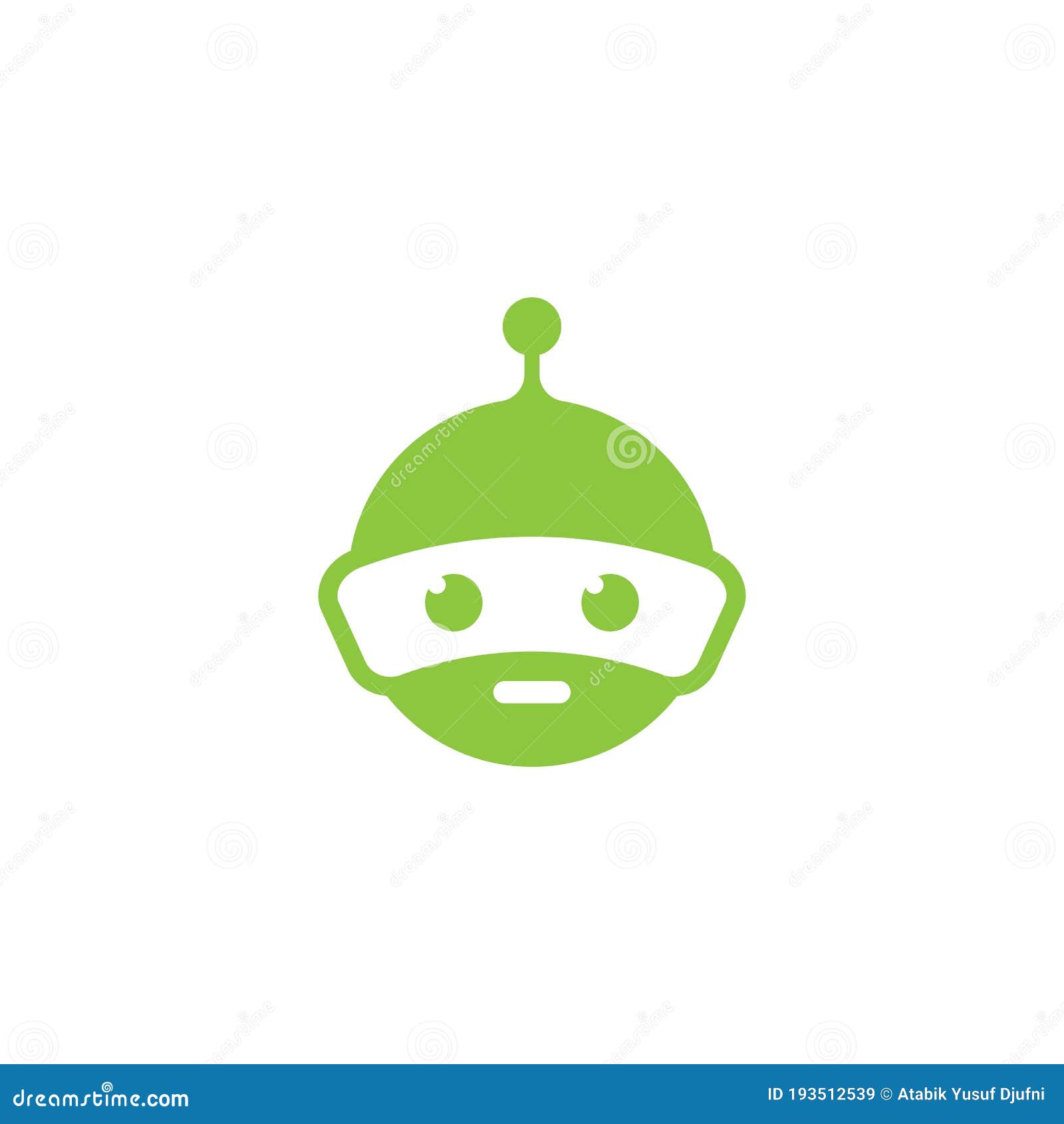 Robot Green Logo Vector Icon Illustration Stock Vector - Illustration ...
