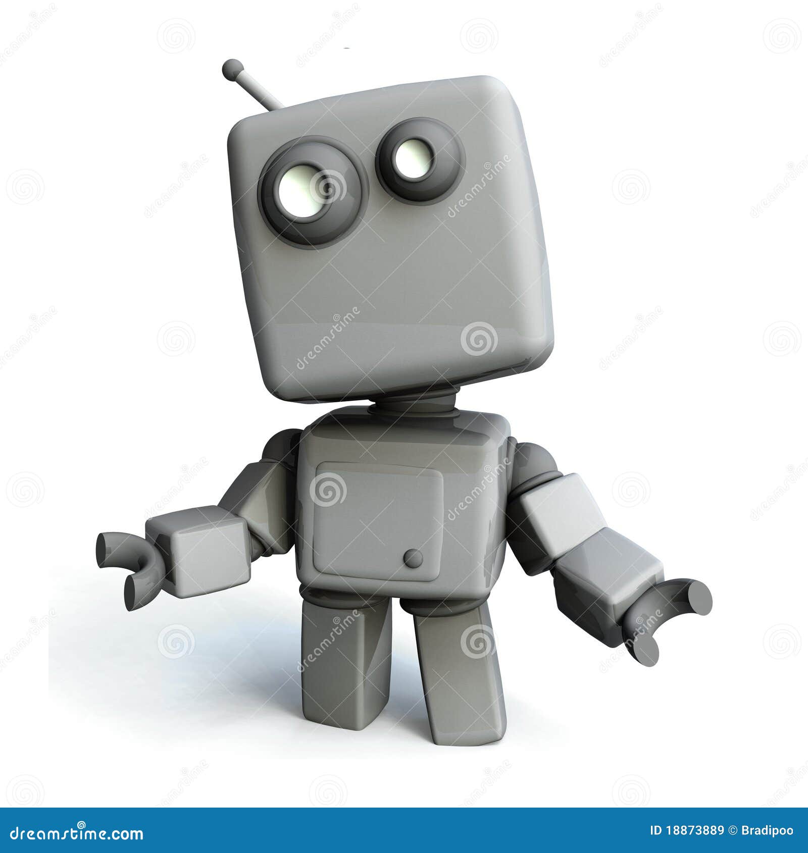 Robot gris illustration stock. Illustration du avenir - 18873889