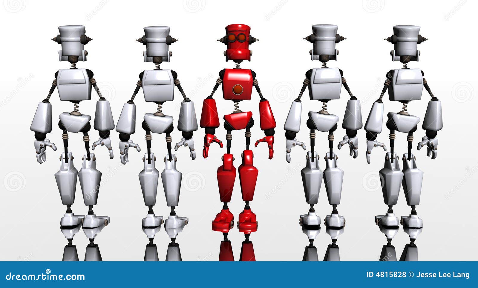 Robot group stock illustration. Illustration of machine - 4815828