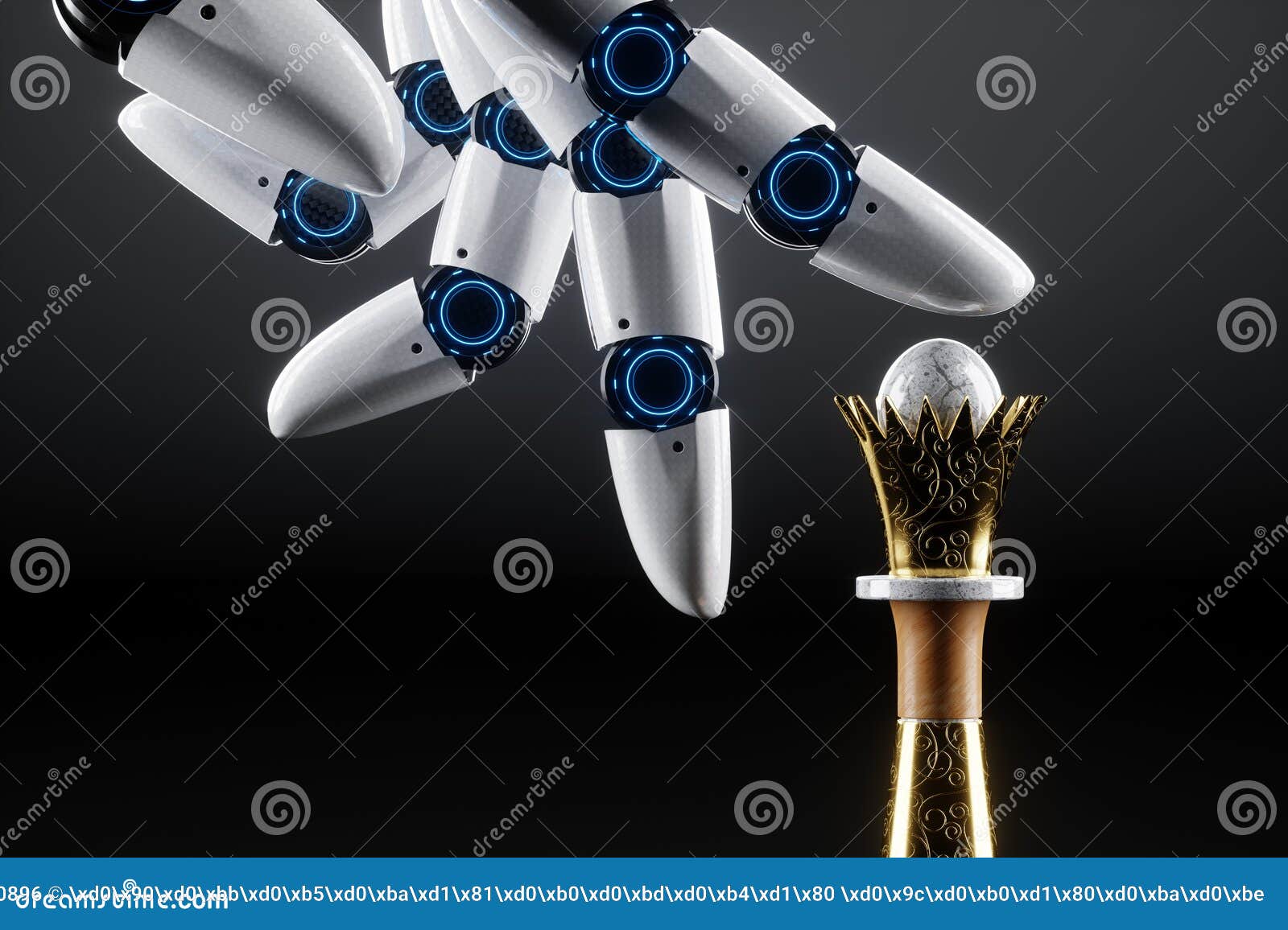 Robot Hand, Artificial Intelligence Plays Chess. Concept: Solving Human ...