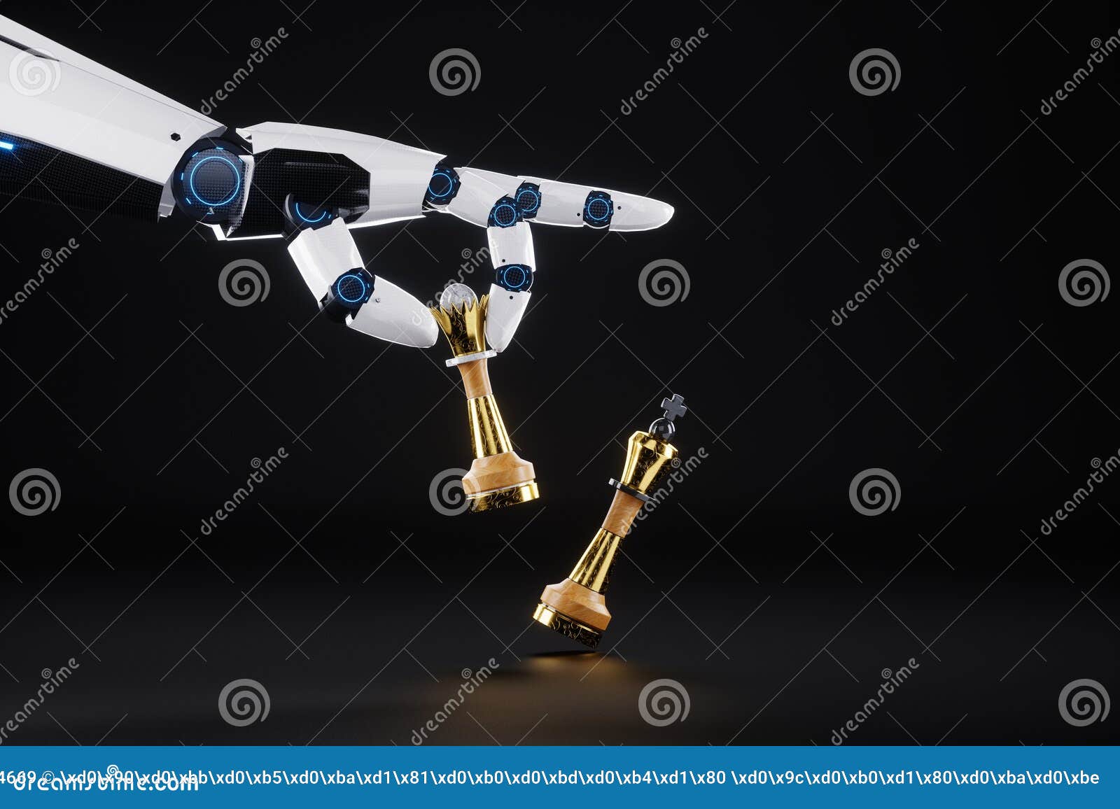 Robot Hand, Artificial Intelligence Plays Chess. Concept: Solving Human ...