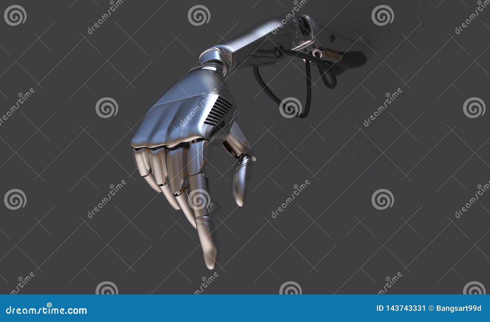 Robot Hand on the Black Background. Robot Technology for the Future ...