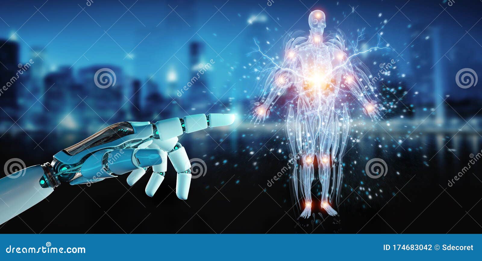 Robot Hand Using Digital X-ray Human Body Holographic Scan Projection ...