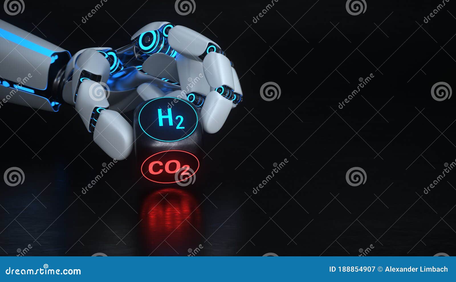 Robot Hand CO2 H2 stock illustration. Illustration of energy - 188854907