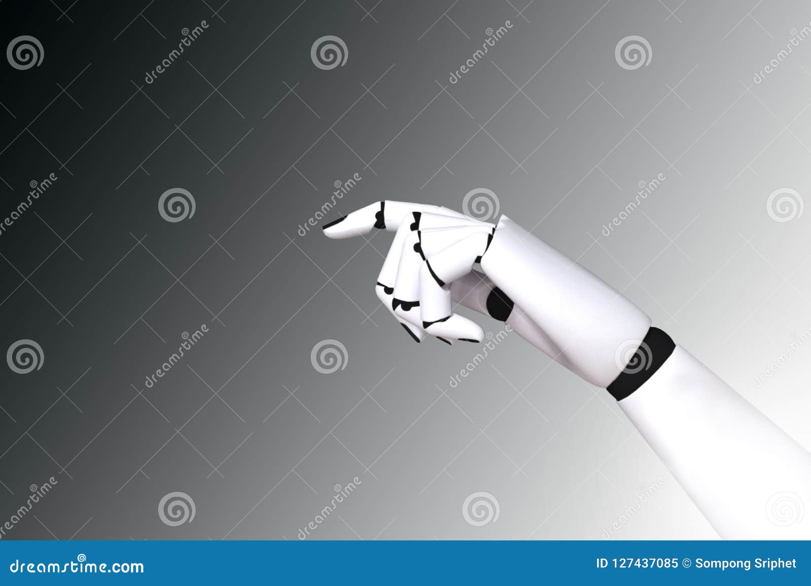 Robot Hand Concept Finger Pointing Future Technology Stock Image ...