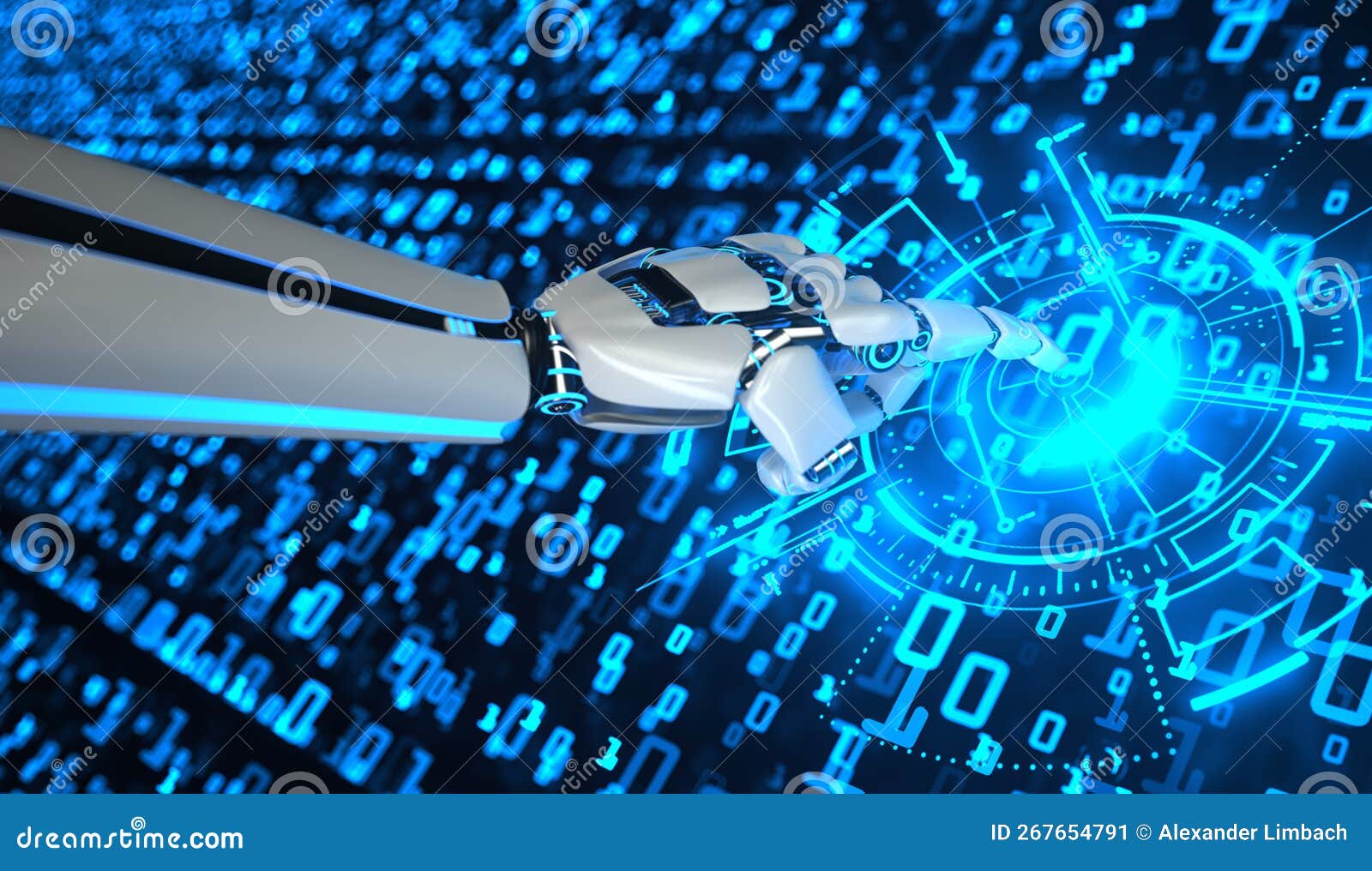 Robot Hand Digital System stock illustration. Illustration of ...