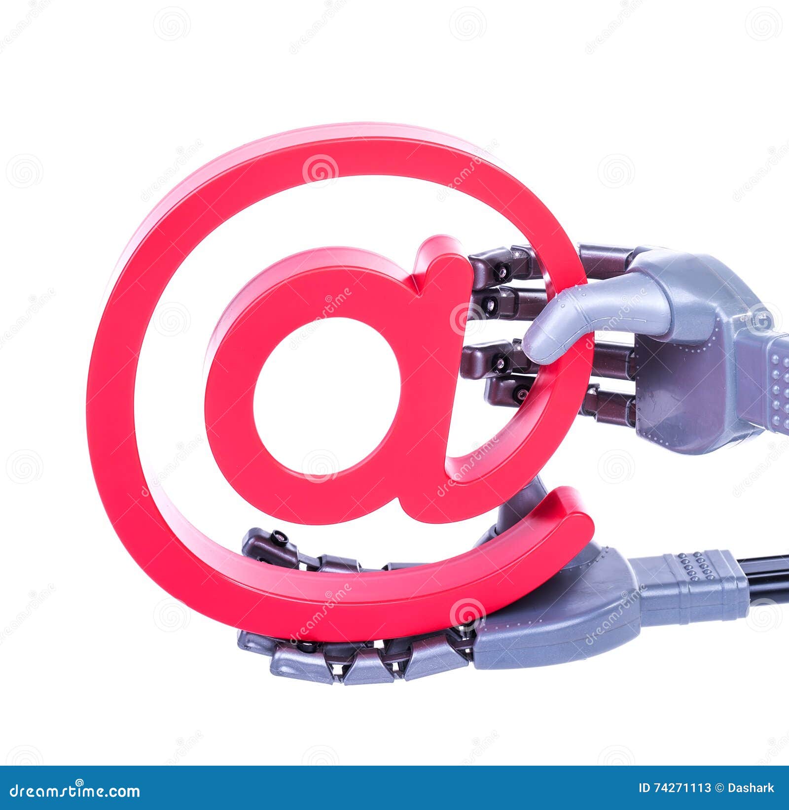 Robot Hand with Email Symbol Stock Image - Image of machine, android ...