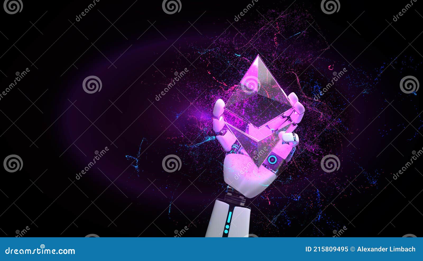 Robot Hand Ethereum stock illustration. Illustration of business ...