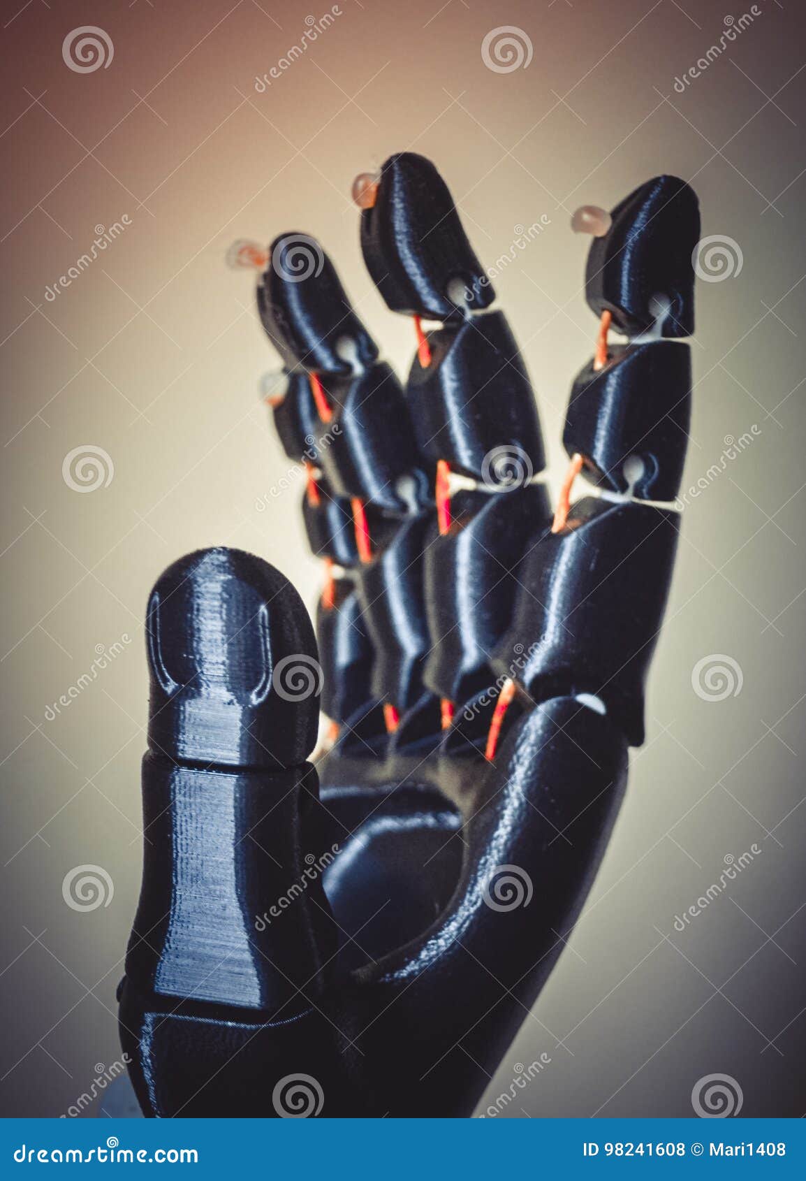 Robot Hand Fingers from Plastic Stock Photo - Image of cyborg, industry ...