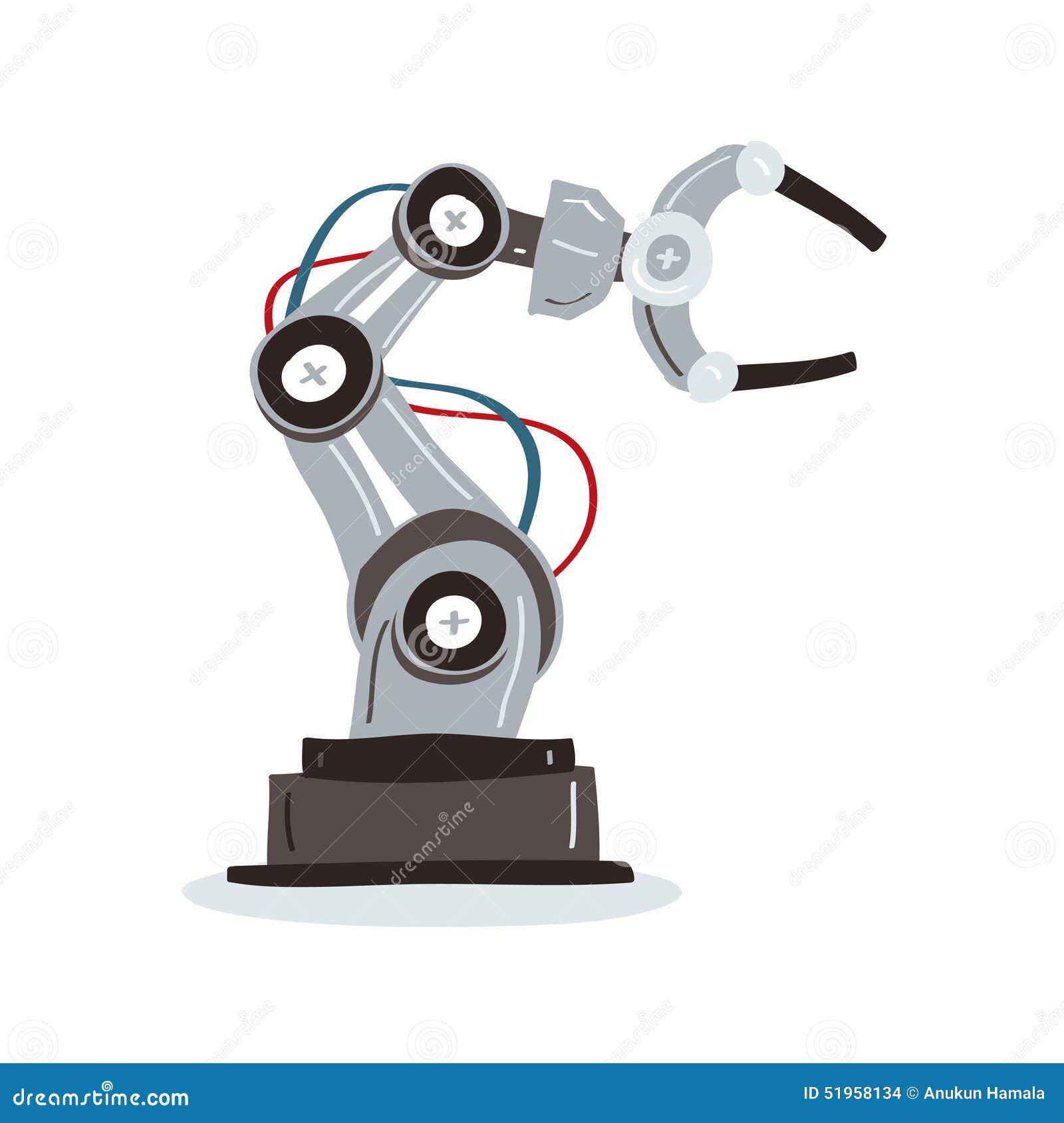 Robot hand stock vector. Illustration of control, graphics - 51958134