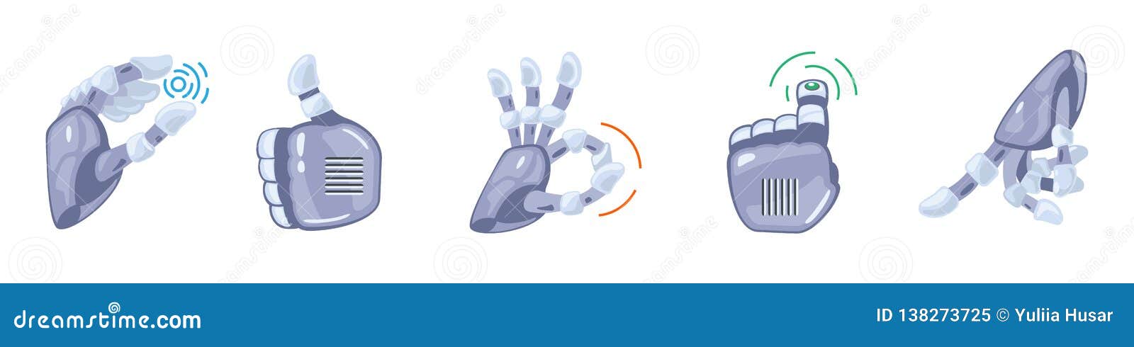 Robot Hand Gestures. Robotic Hands. Mechanical Technology Machine ...