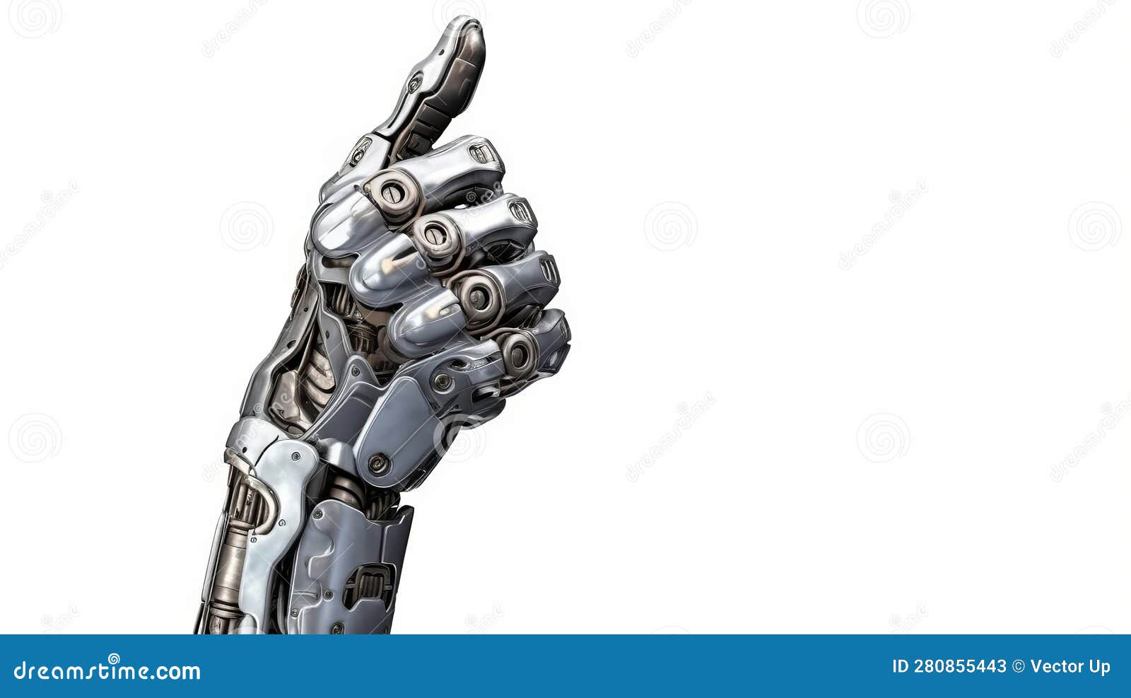 Robot Hand Giving Thumbs Up Isolated on White Background. Generative AI ...