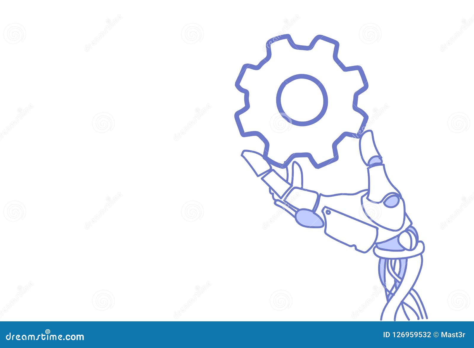 Robot Hand Holding Cog Wheel Virtual Assistance Repair Support Process ... Robot Hand Holding Cog Wheel Virtual Assistance Repair Support Process ...