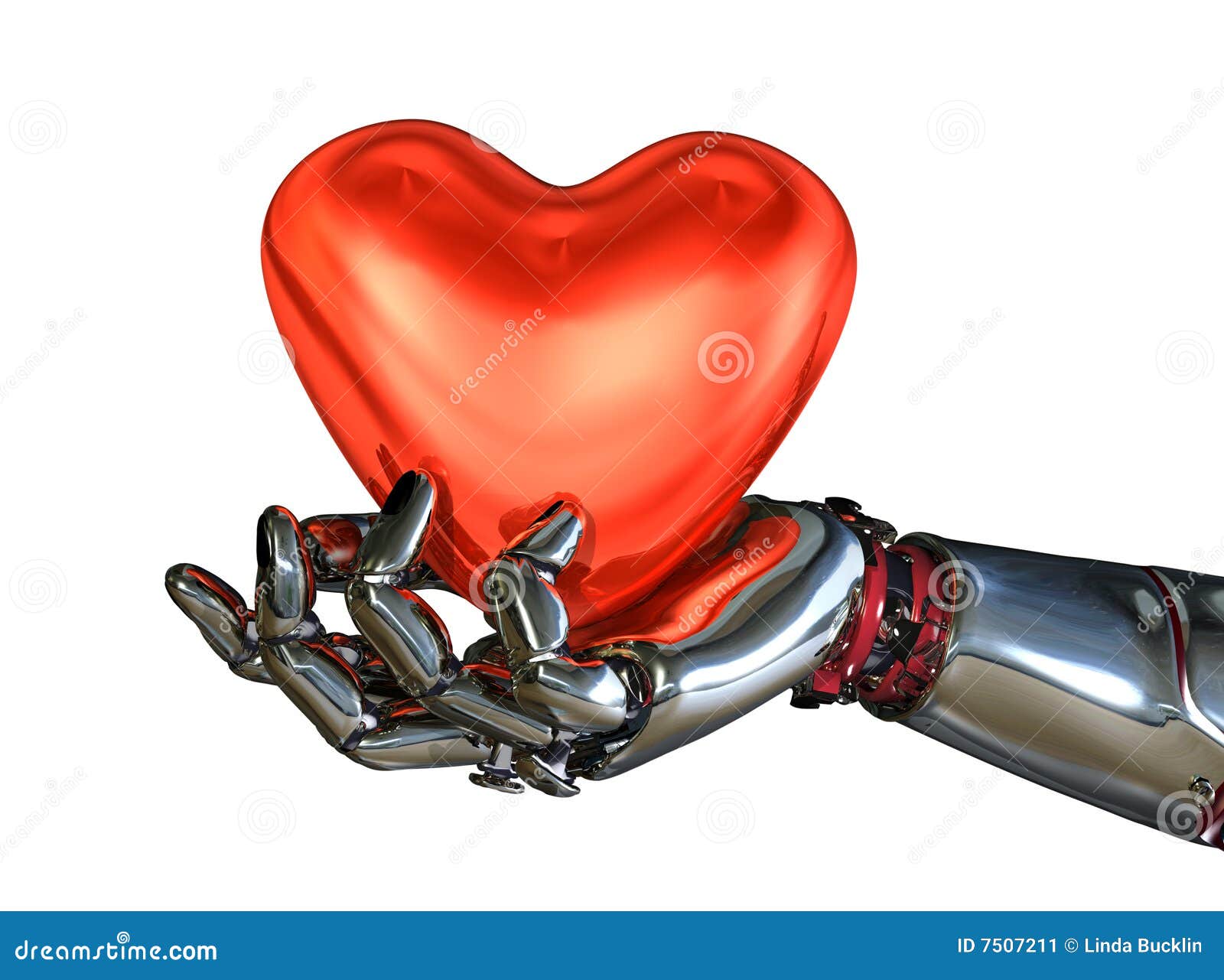 Robot Hand Holding Heart stock illustration. Illustration of heart ...