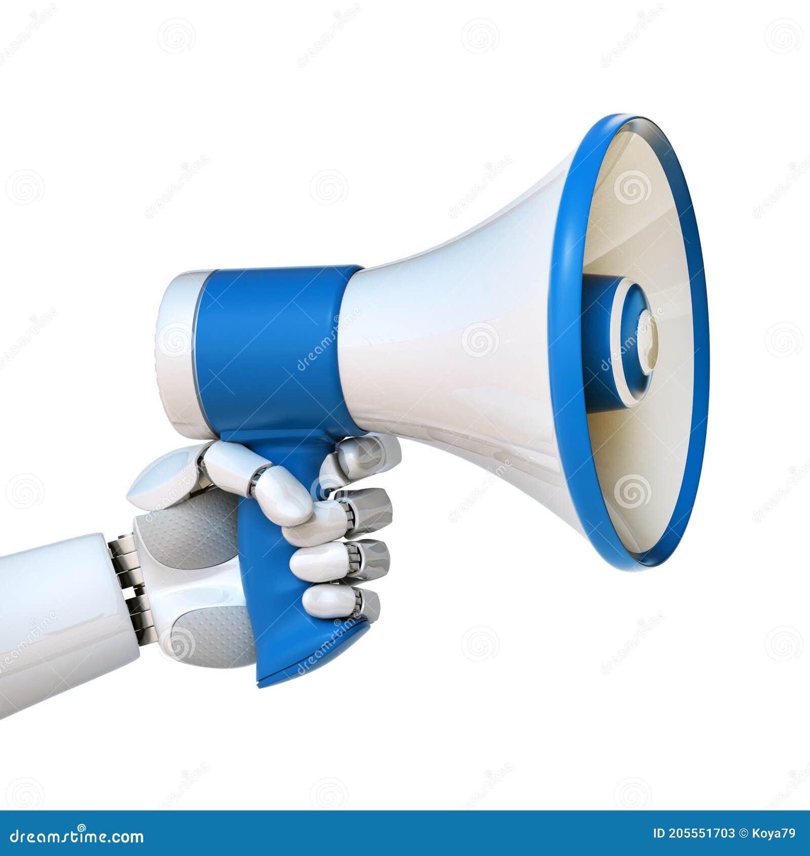 Robot Hand Holding Loudspeaker, Android with Megaphone, Tech ...