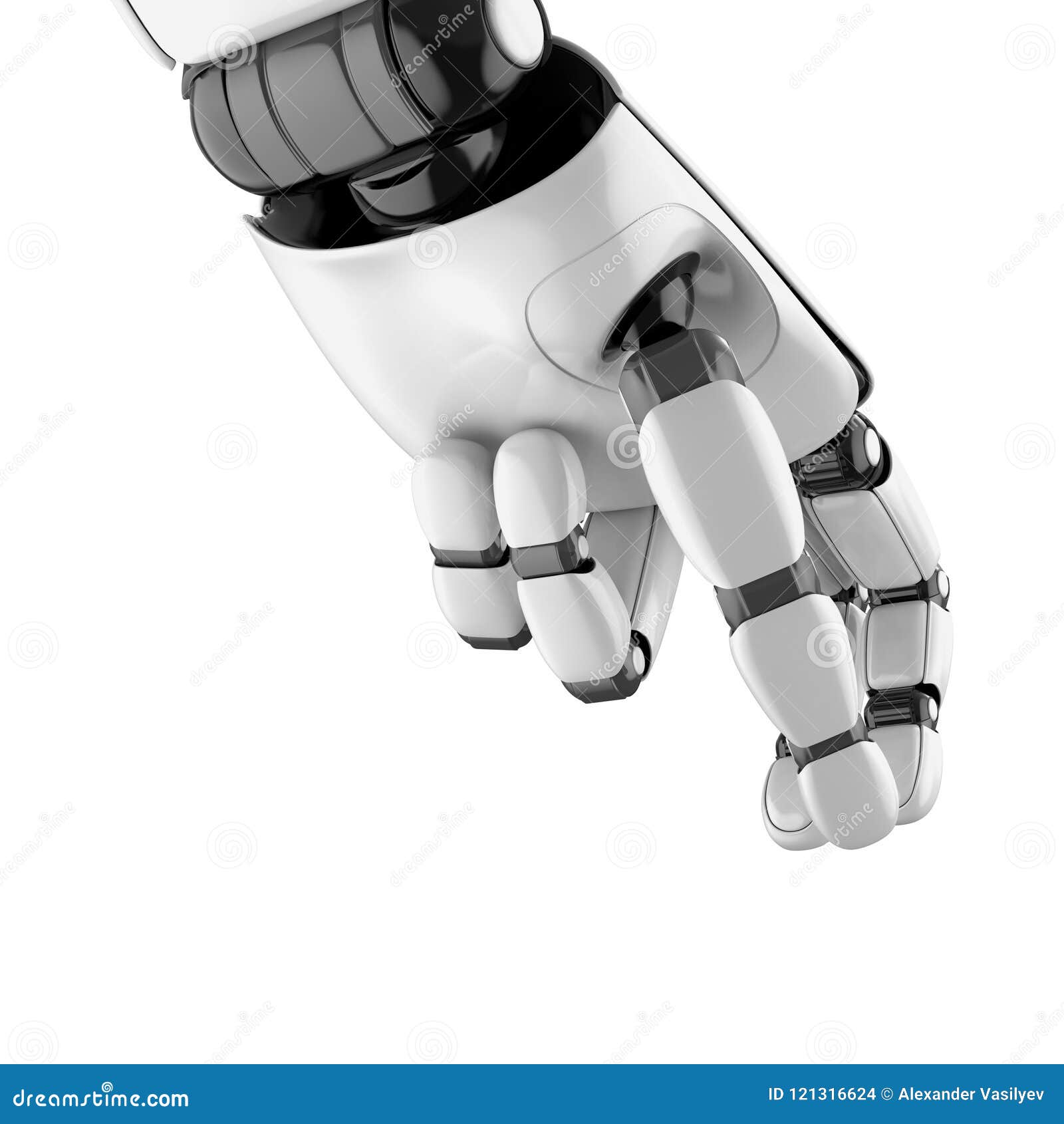 Robot Hand Holding Something on White Stock Illustration - Illustration ...