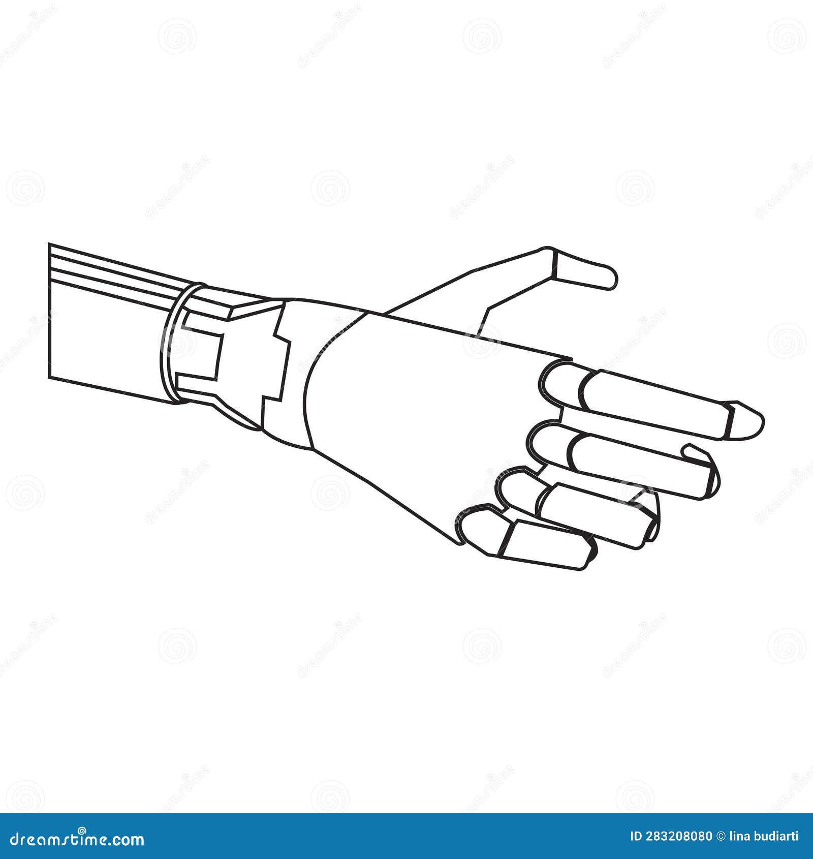 Robot hand icon stock vector. Illustration of manufacturing - 283208080