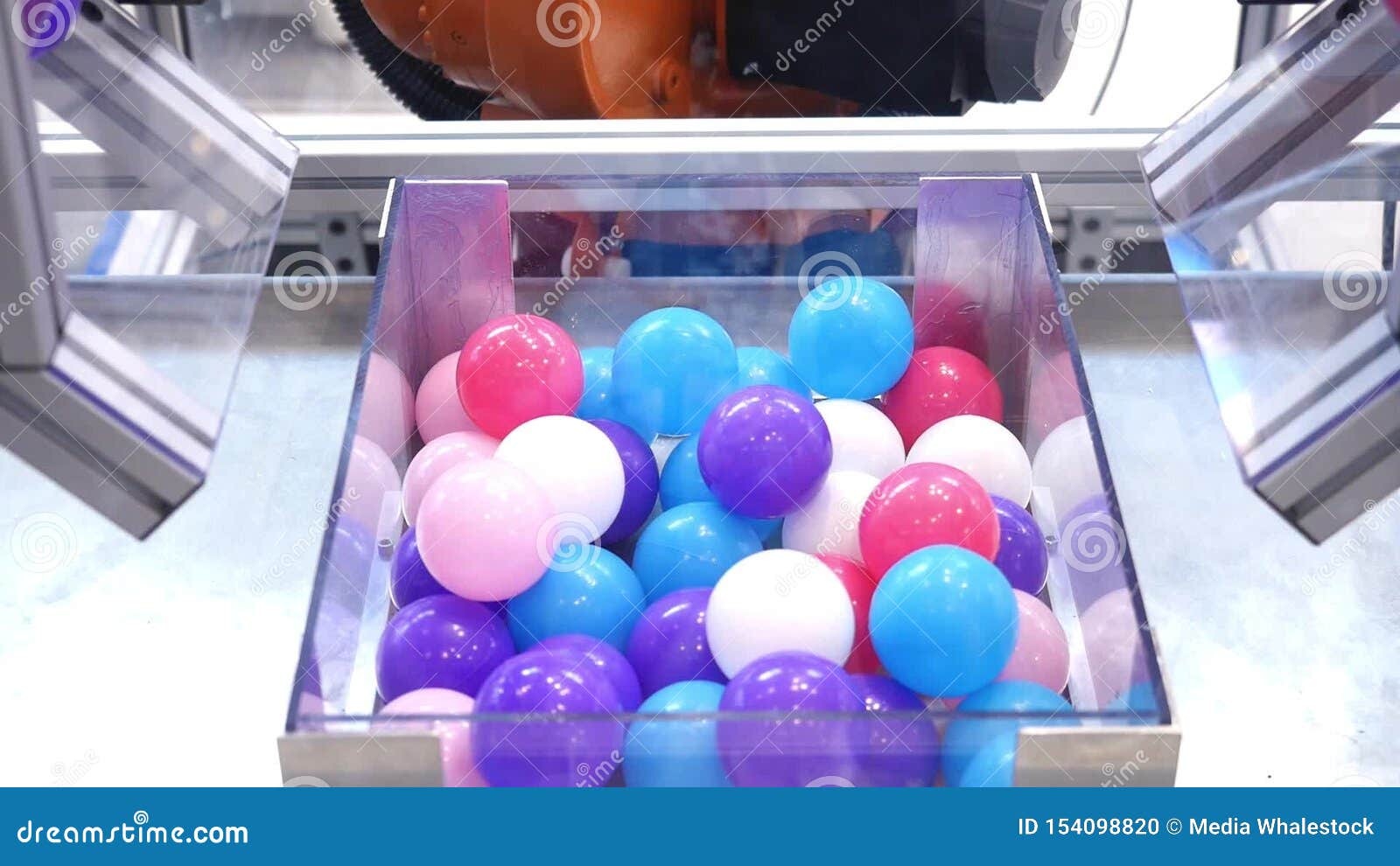 Robot Hand Machine Picking Up Ball. Media. Use Smart Robot in ...