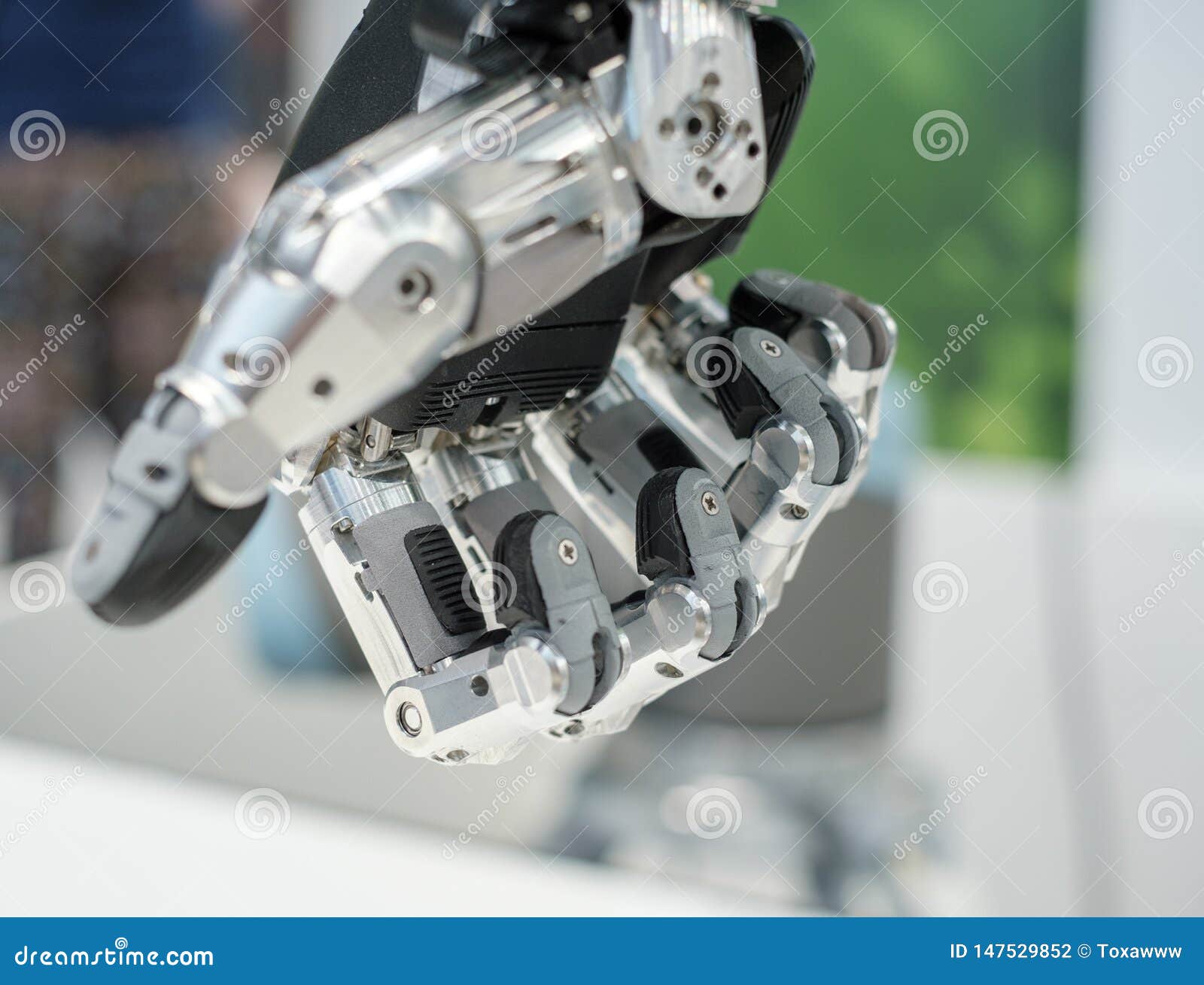 Robot hand macro close up stock photo. Image of metallic - 147529852