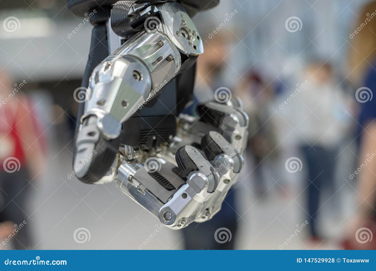 Robot hand macro close up stock photo. Image of future - 147529928