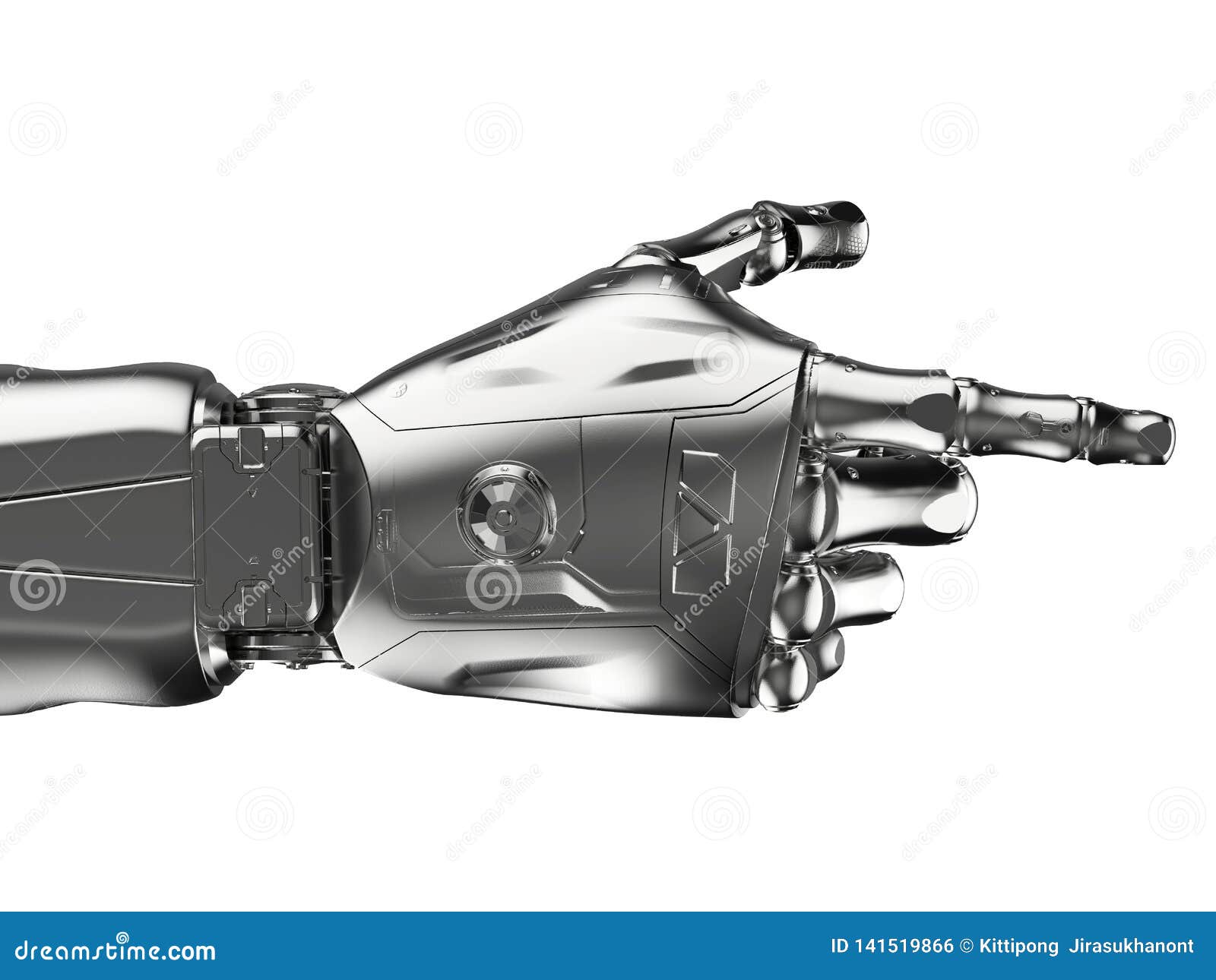 Robot hand point stock illustration. Illustration of mark - 141519866