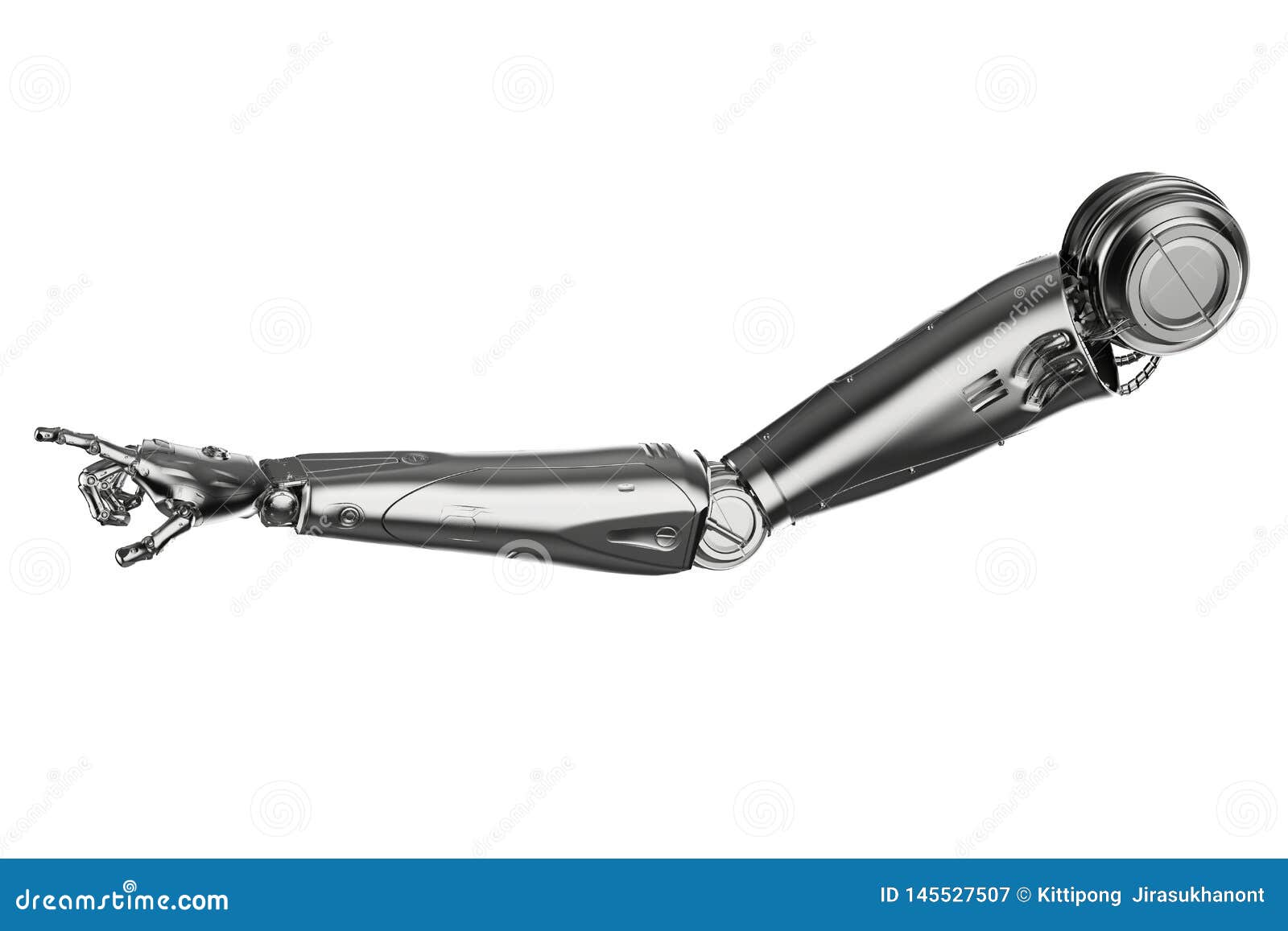 Robot hand point stock illustration. Illustration of artificial - 145527507