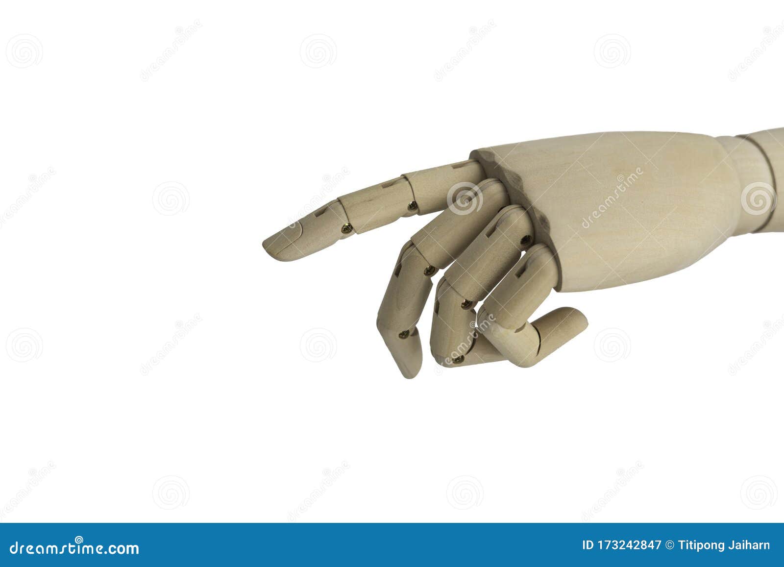 Robot Hand Point Finger on White Background Stock Image - Image of ...