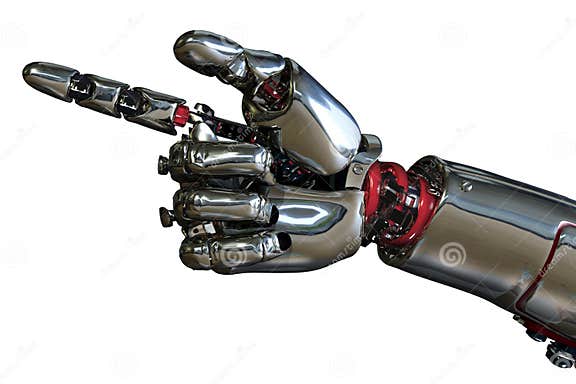 Robot Hand Pointing stock illustration. Illustration of pointing - 7426314