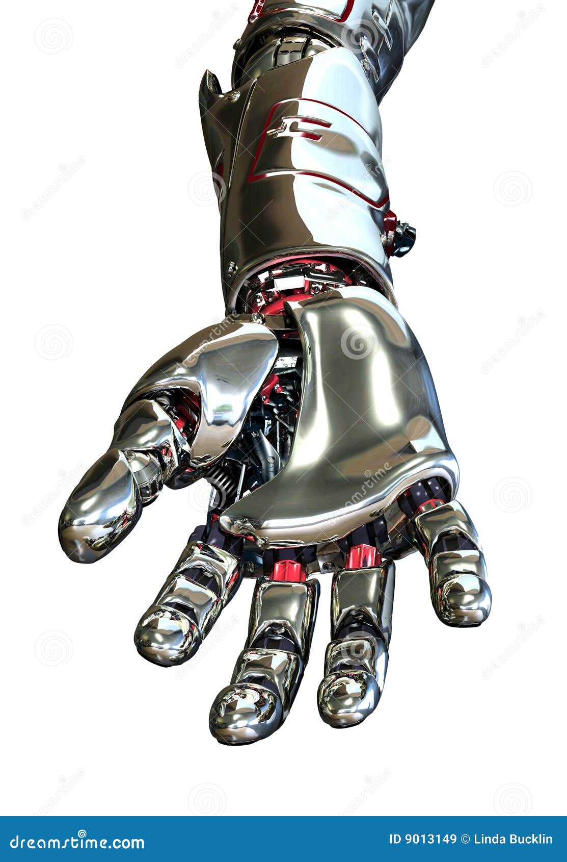 Robot Hand Reaching Forward Stock Illustration - Illustration of future ...