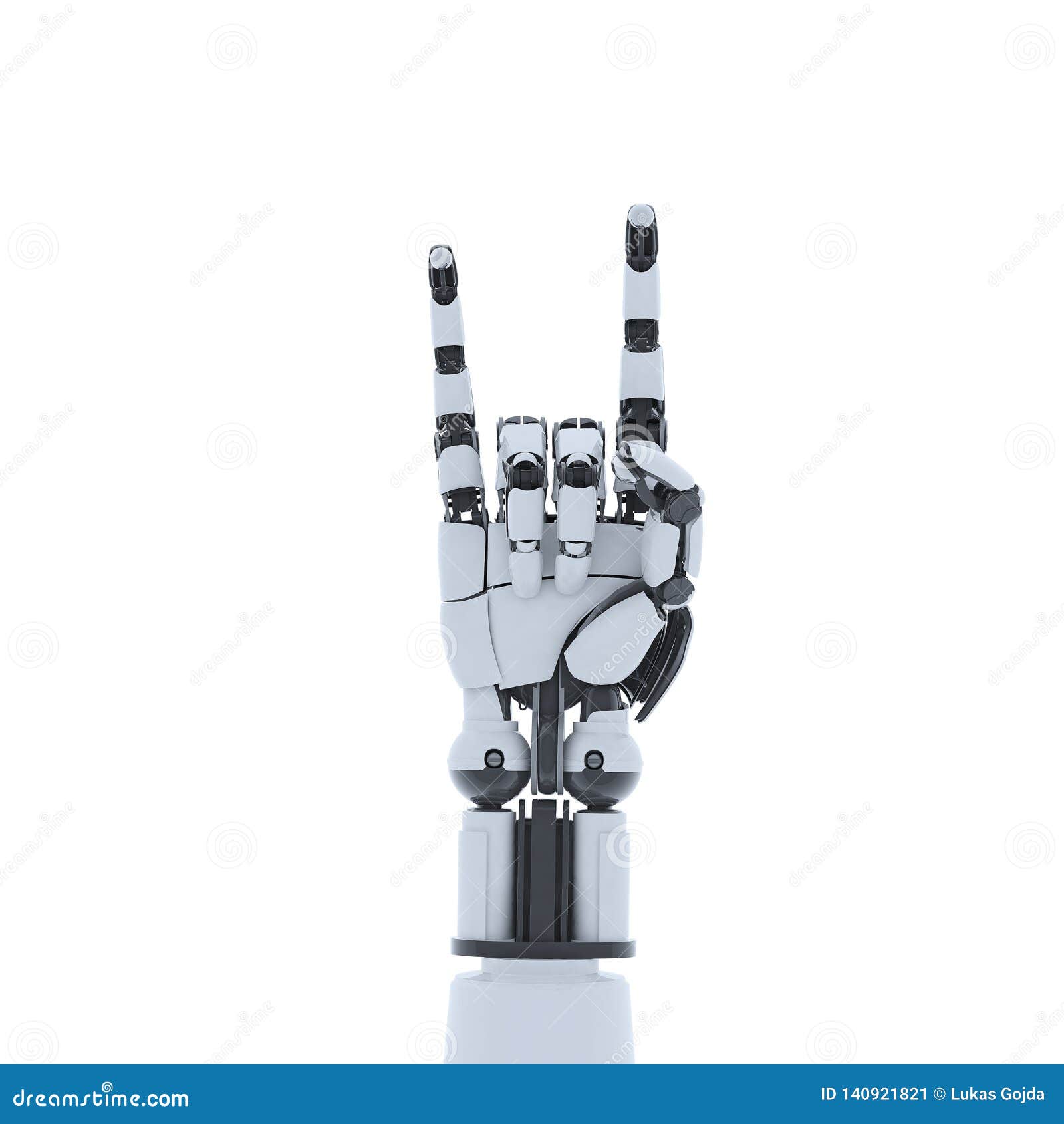 Robot Hand Showing Gesture, Isolated on White Background. Stock ...