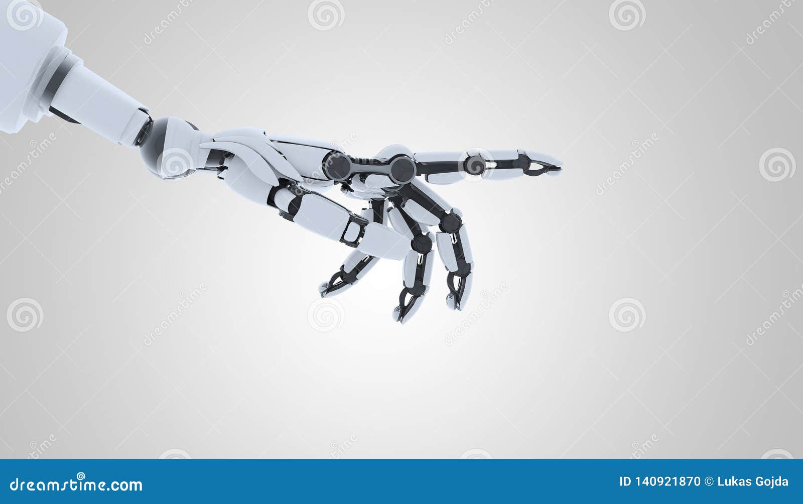 Robot Hand Showing Gesture, Isolated on White Background. Stock ...