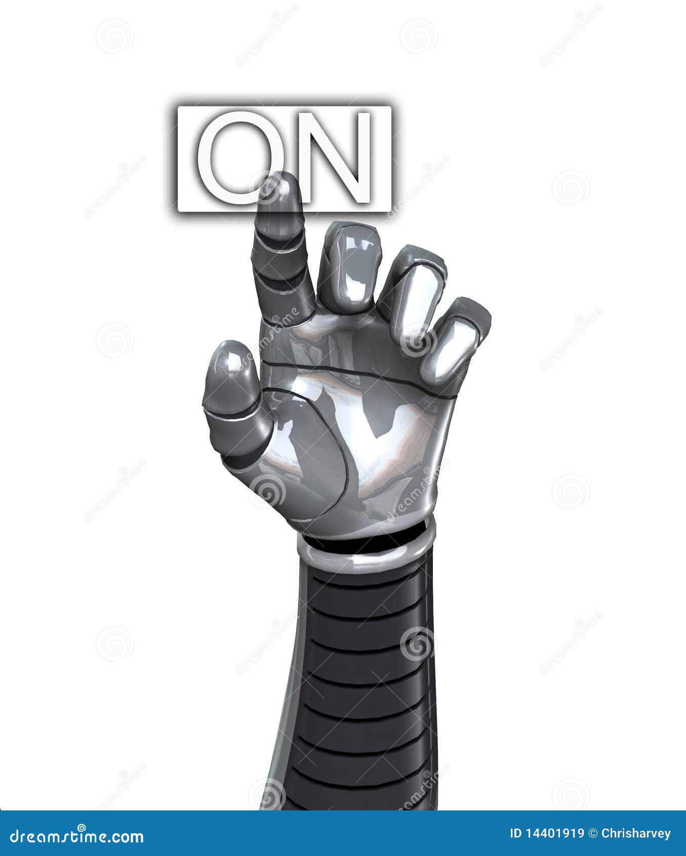 Robot Hand Switch on stock illustration. Illustration of tech - 14401919