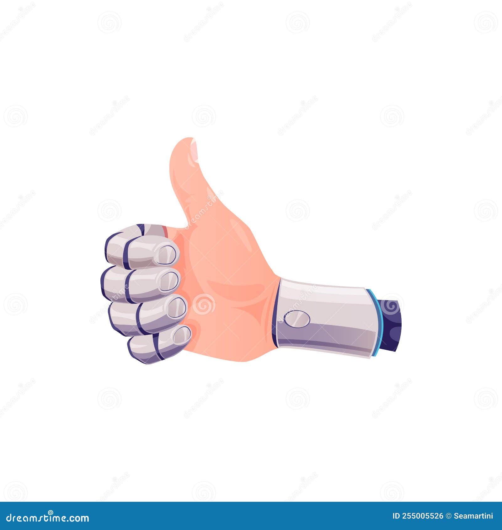 Robot Hand, Thumb Up Gesture, Android Cyborg Arm Stock Vector ...