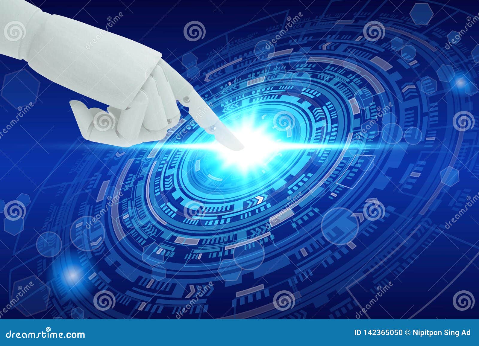 Robot Hand Touching Virtual Screen Technology, Artificial Intelligence ...